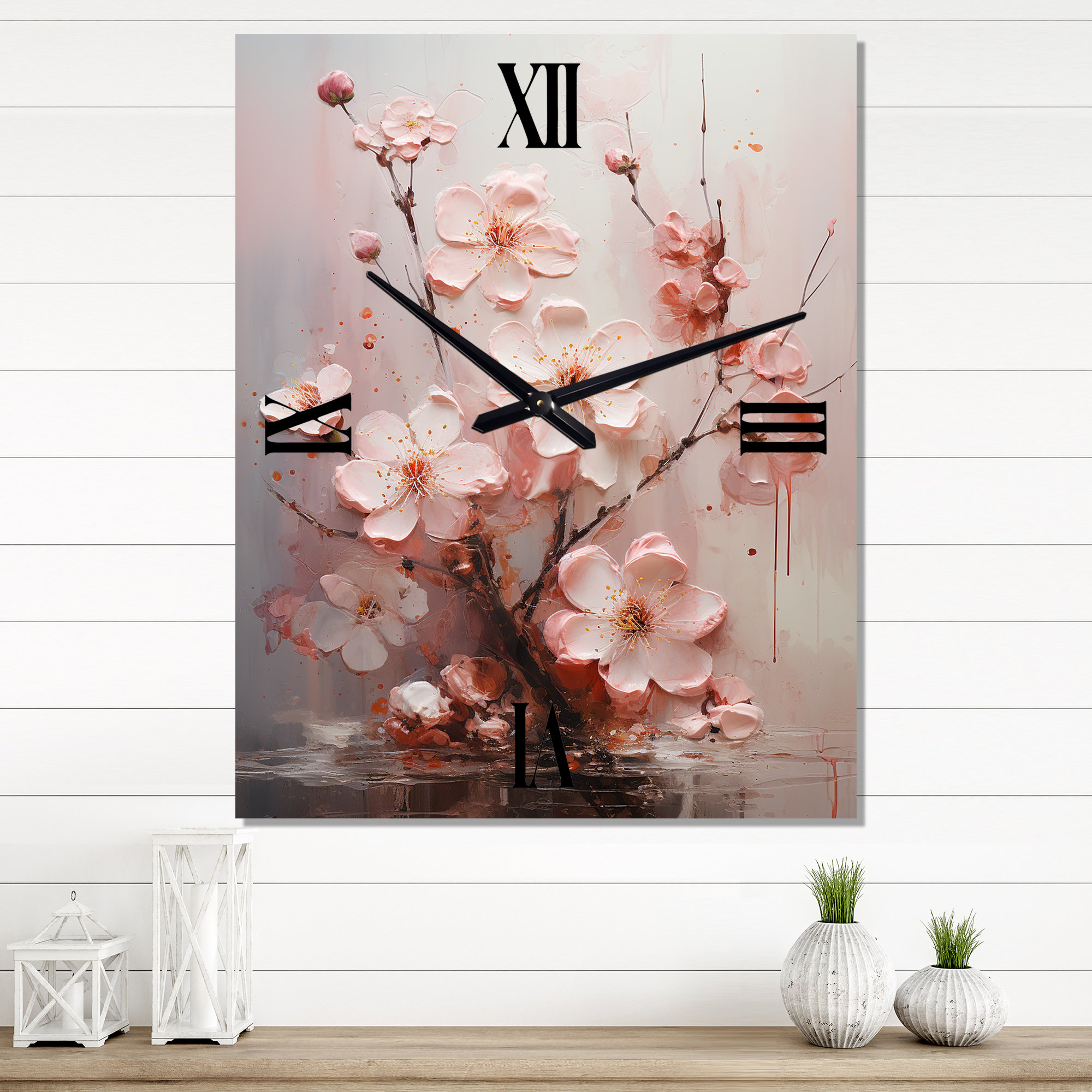Design Art Minimalist Pink Blossoming Cherr Blossoms I - Cherry Blossom ...
