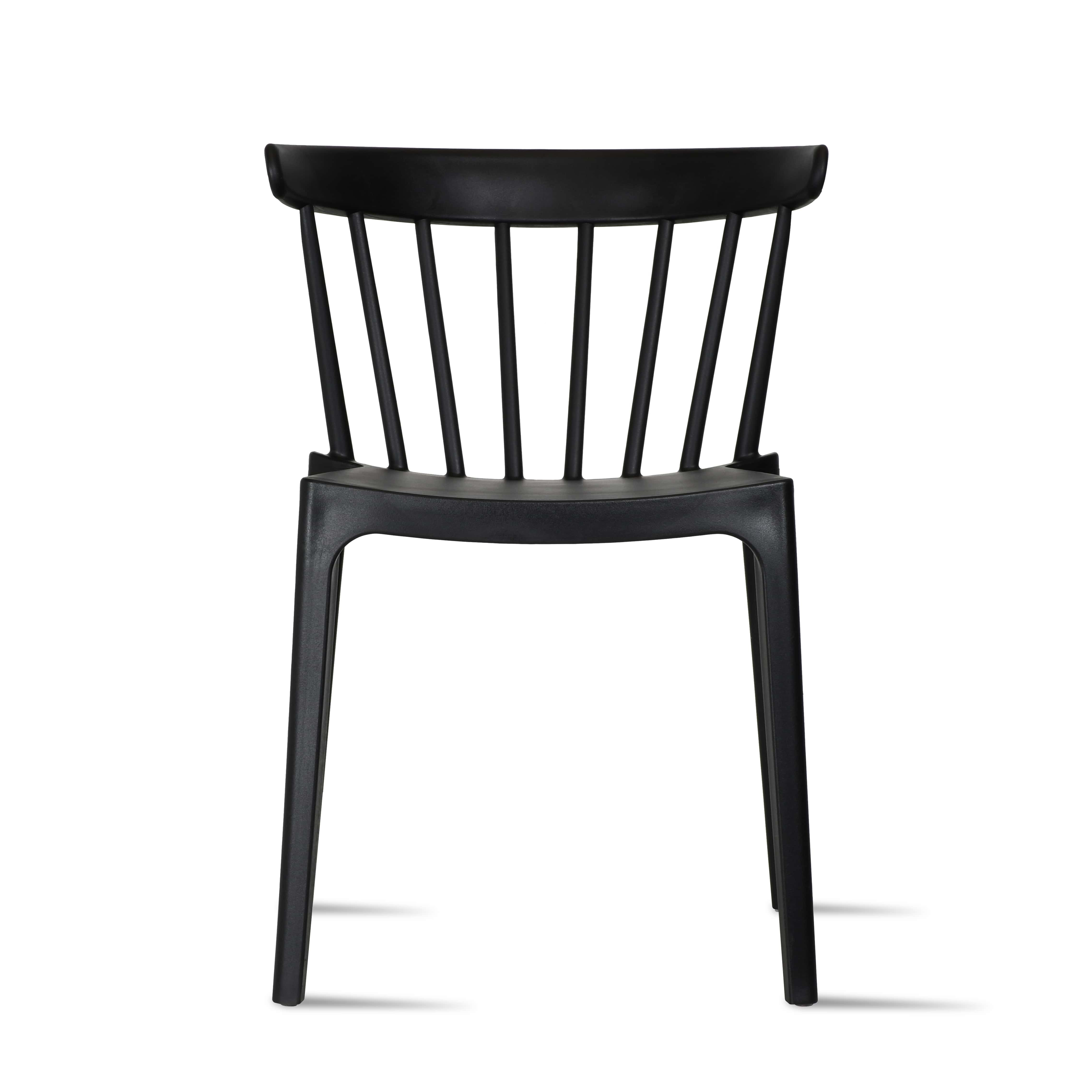 George Oliver Stackable Patio Chair, Spindle Slat Back Weather ...