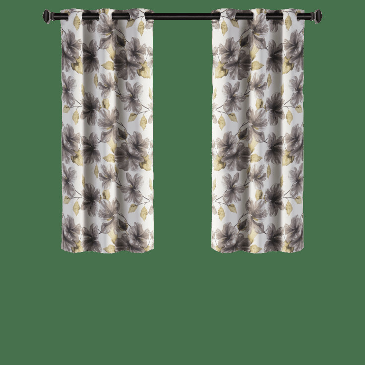 Margaret Josephs Blackout Floral Window Curtain Set with Grommets & Reviews | Wayfair