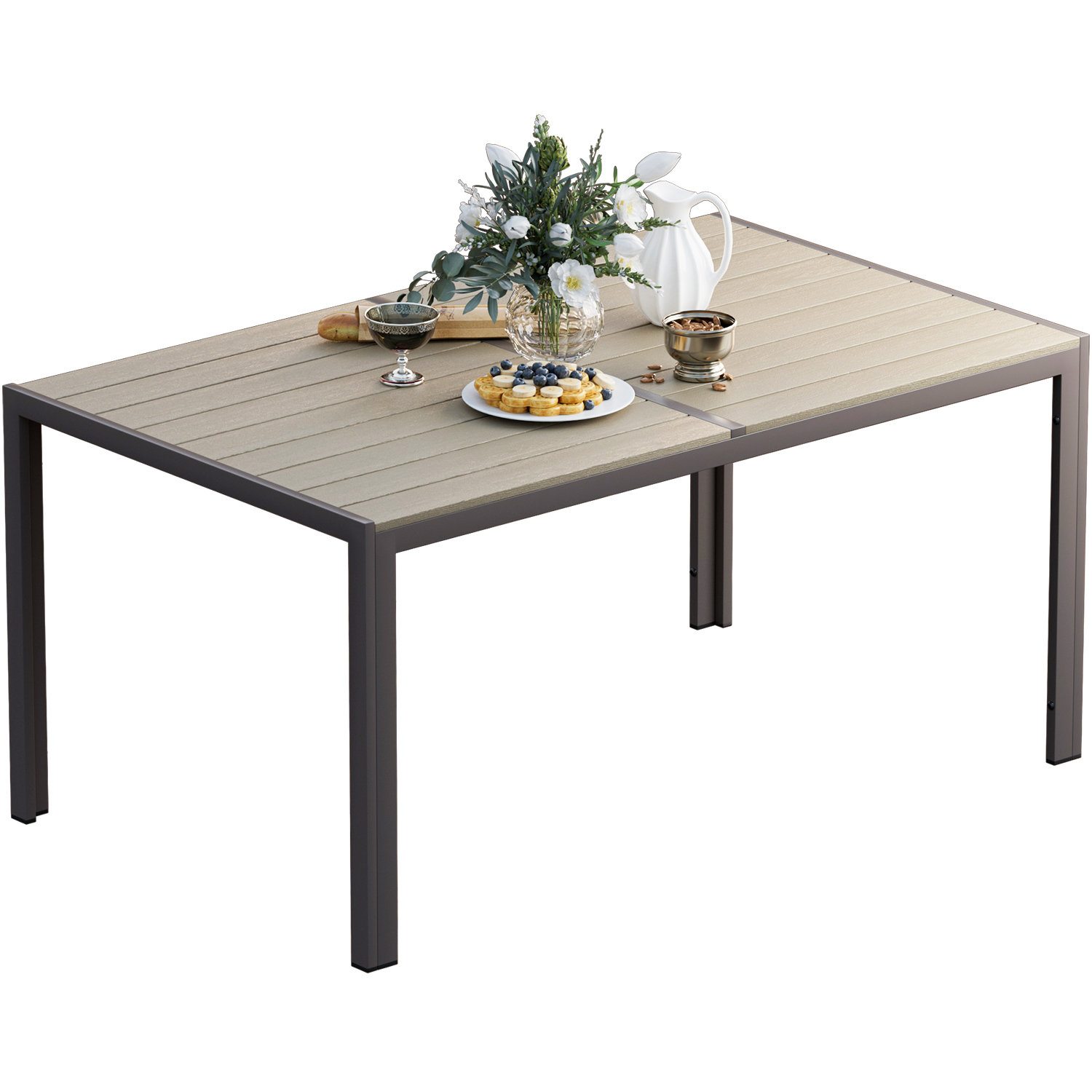 Ebern Designs Krafick 59.06'' L x 35.43'' W Rectangular Metal Base ...