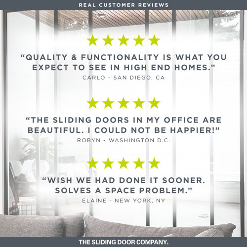 The Sliding Door Company 2-Panel Sliding Clear Glass Entrance Door Kit ...