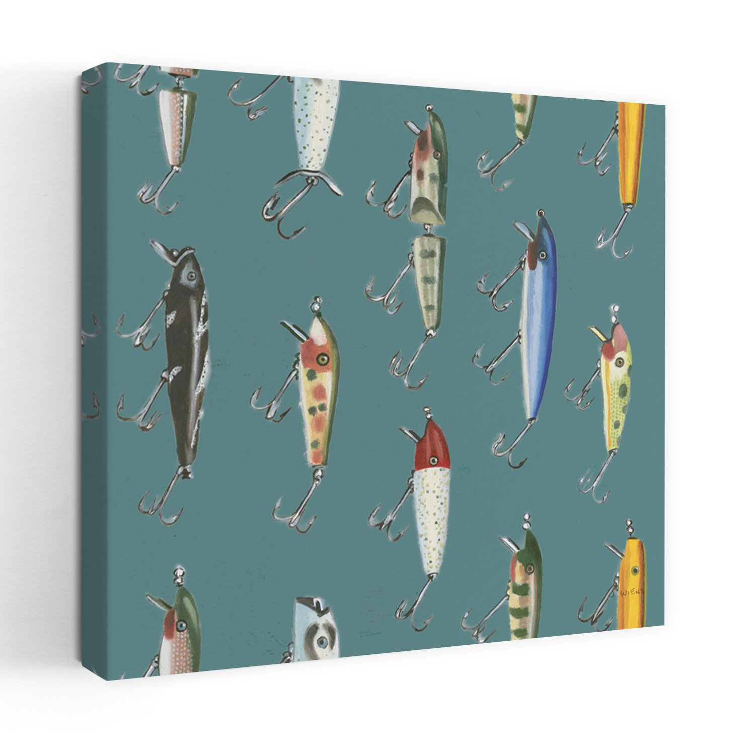 Ophelia & Co. Contemporary Fresh Catch Pattern Ivc With Animals Black ...