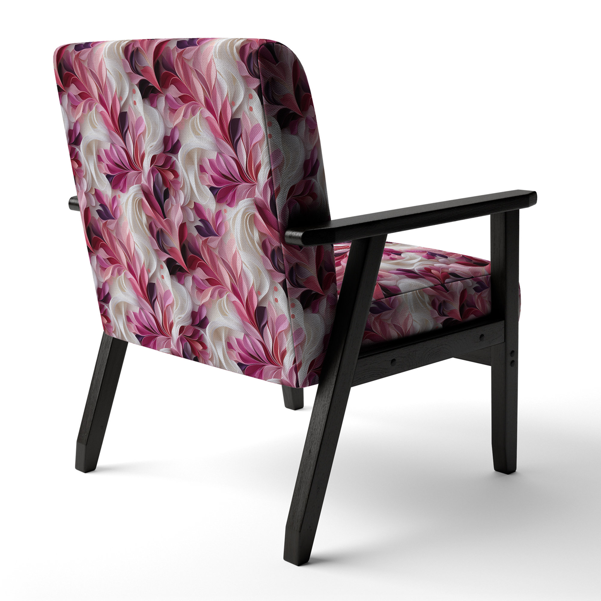 Red Barrel Studio® Subtle Leaves In Minimalism - Upholstered Floral ...