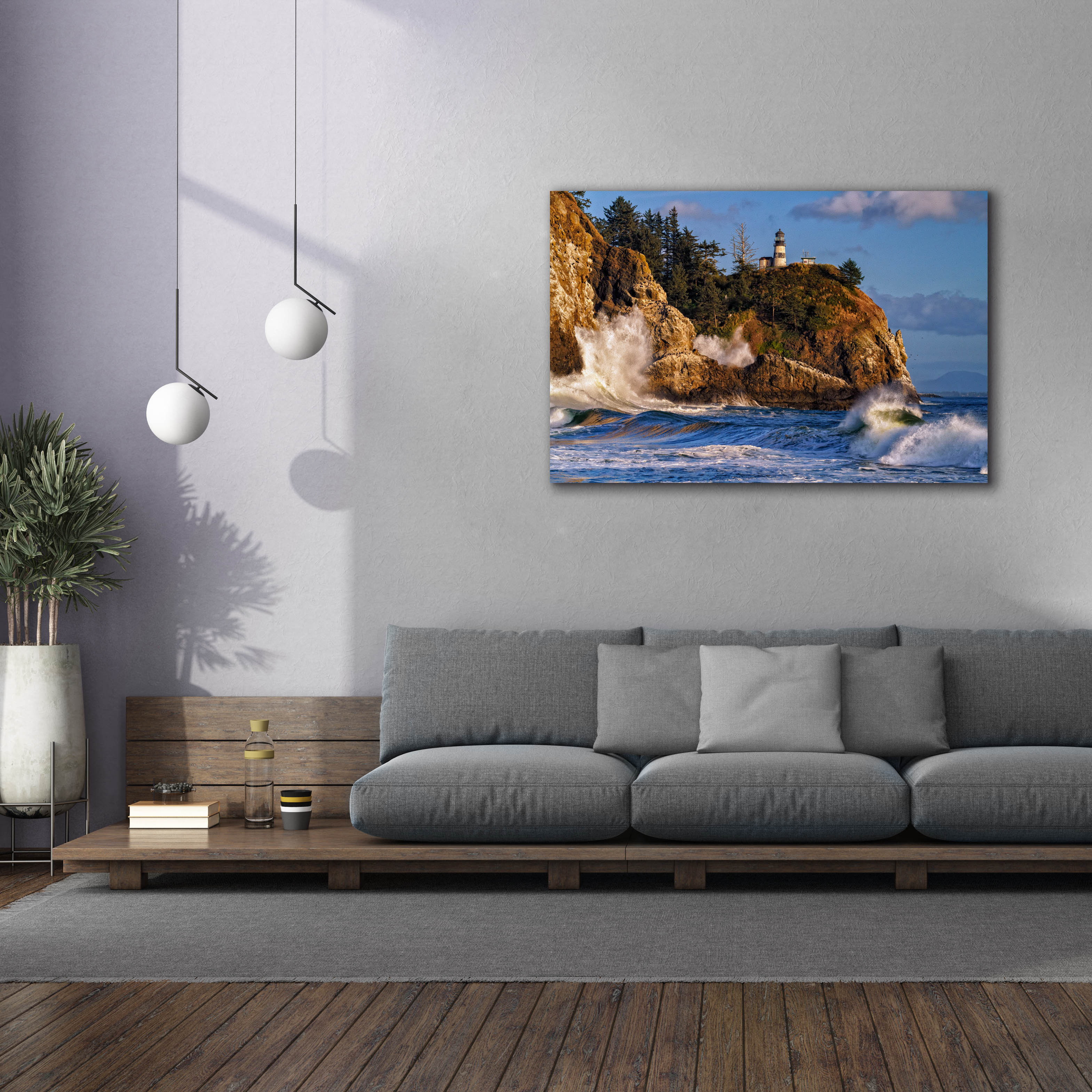 Epic Graffiti 'Rising Tide At Cape Disappointment' by Rick Berk Canvas ...