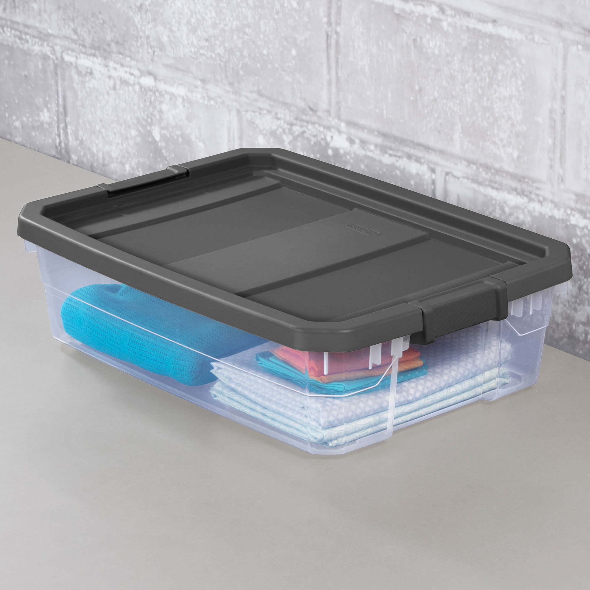 Sterilite Clear Plastic Stacking Storage Containers w/ Lid & Reviews ...