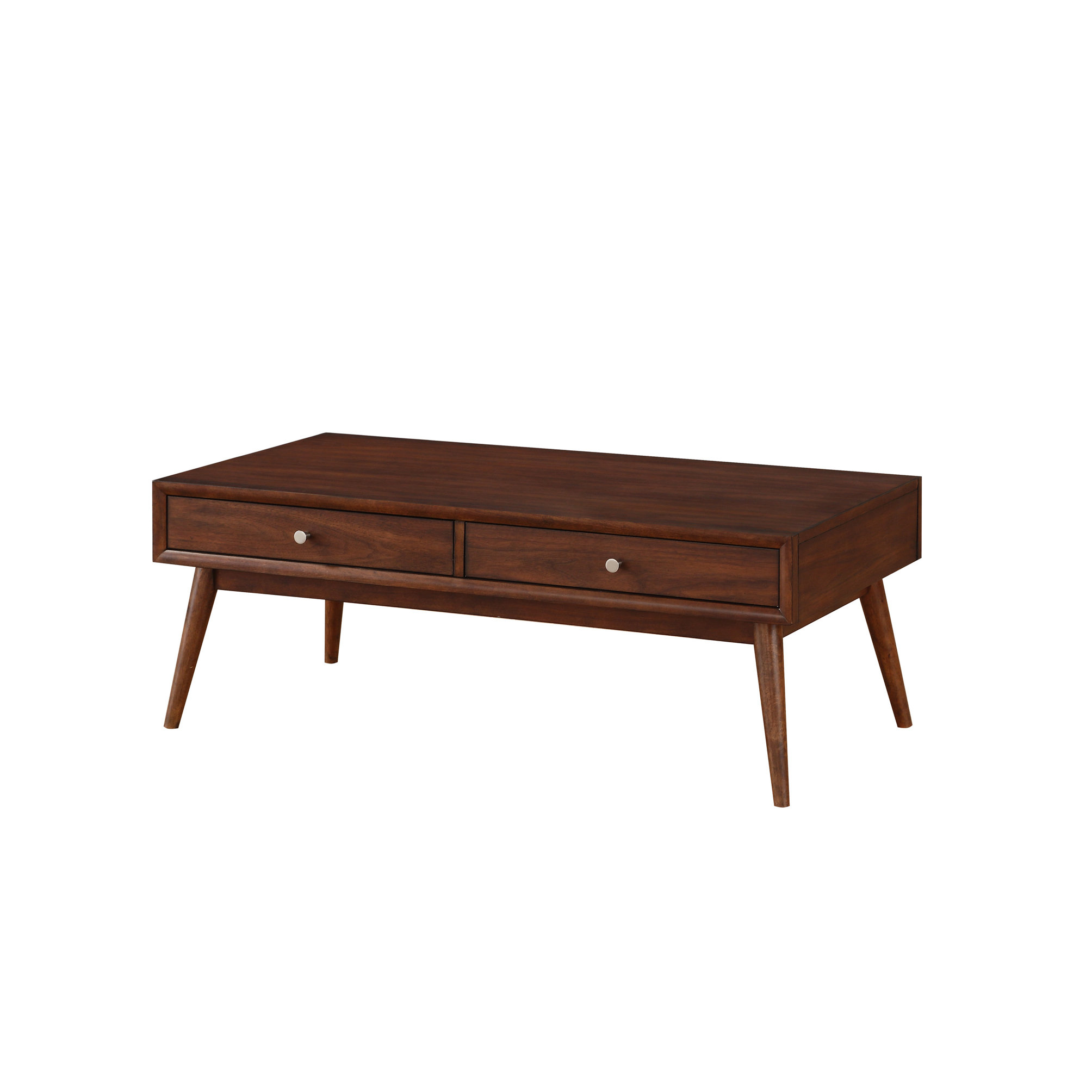 Dakota Fields Retro Modern Style 1Pc Coffee Table With 2X Drawers ...