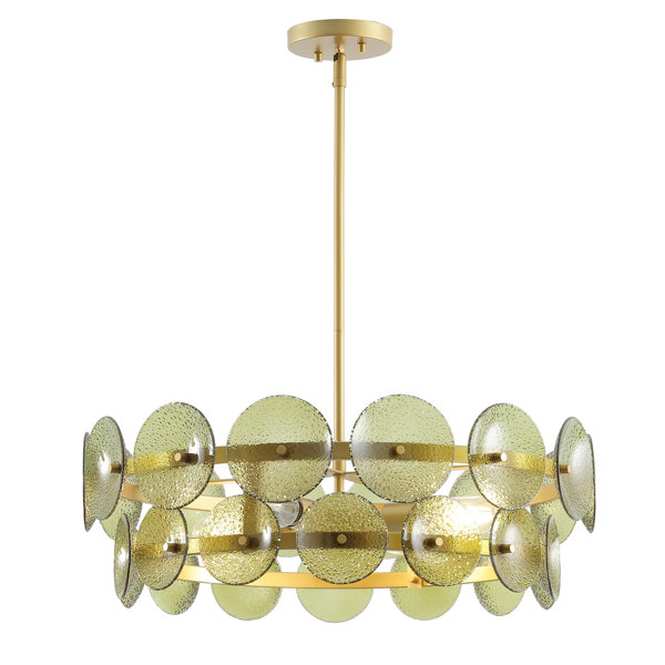 Mercer41 Carell 4 Light Glass/Metal Chandelier | Wayfair