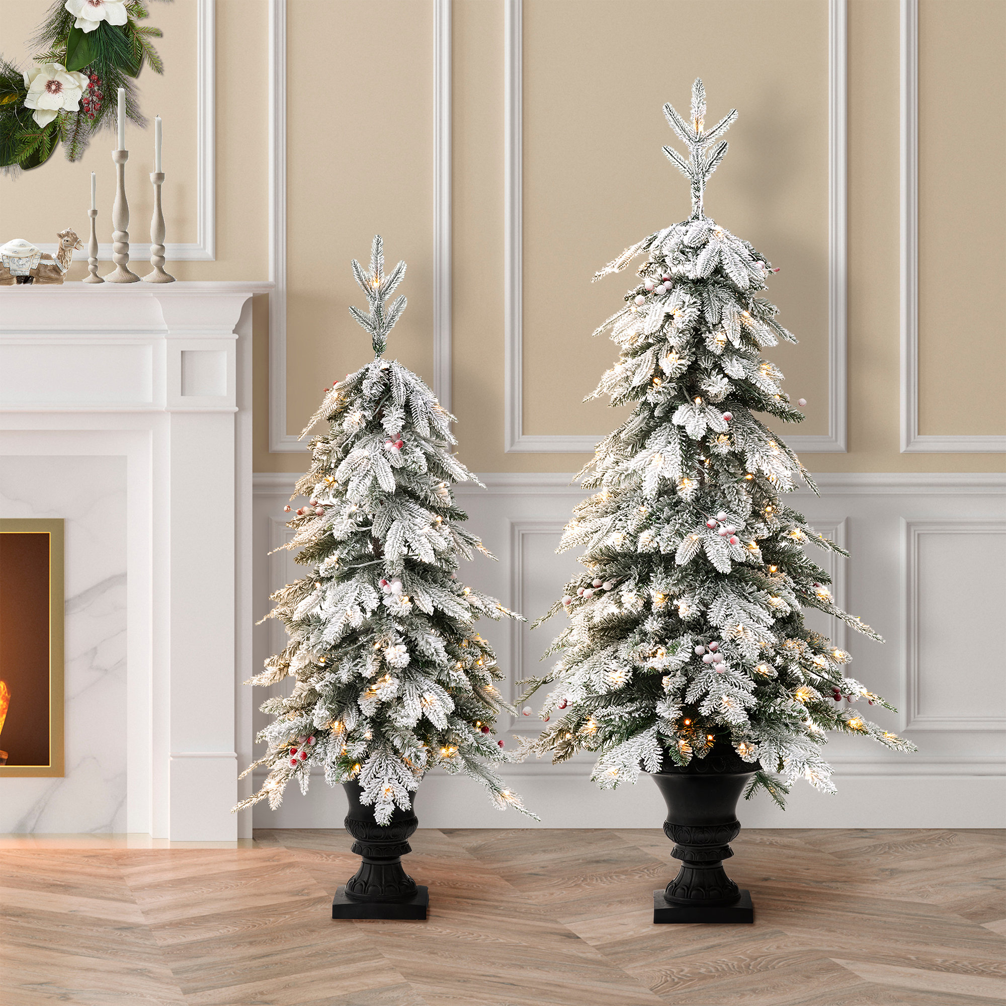 The Holiday Aisle® Heyden Slender White Most Realistic Fir Hinged ...