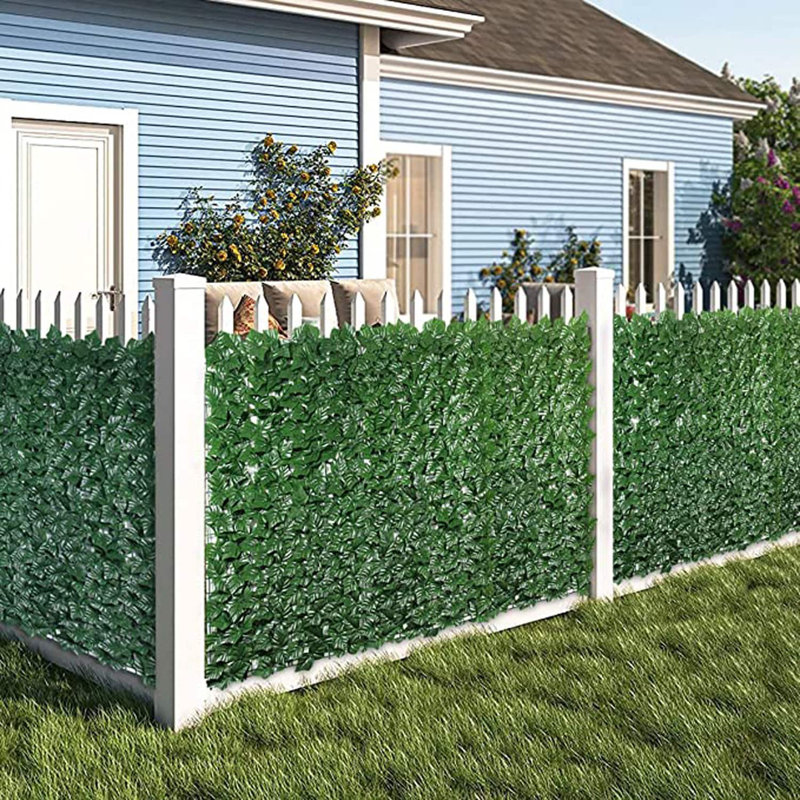 FashionSecretsLLC Artificial ivy leaves green wall privacy hedges ...