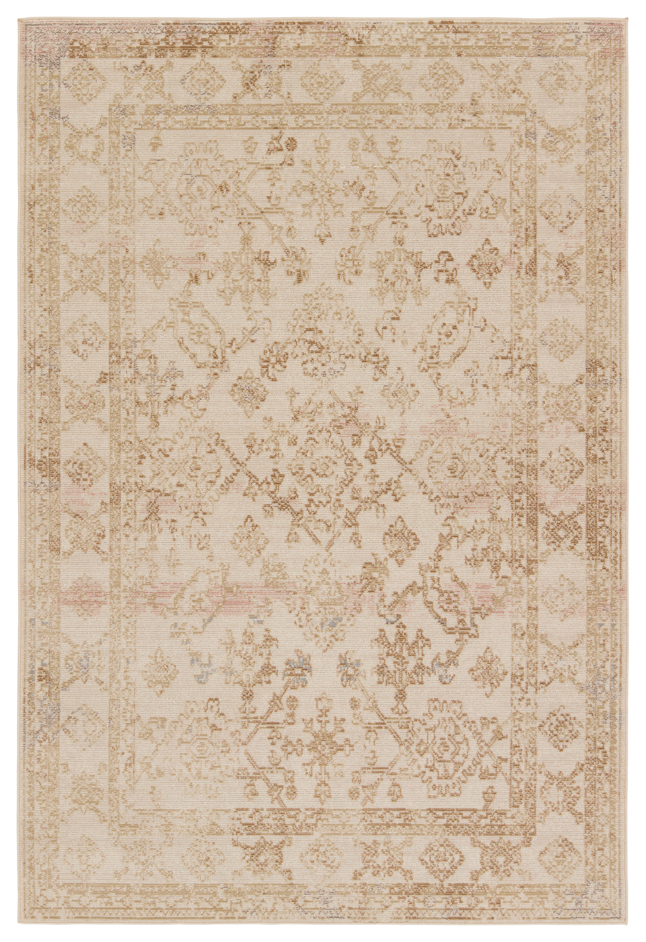 Birch Lane™ Devoris Indoor/Outdoor Medallion Gold/ Ivory Area Rug | Wayfair