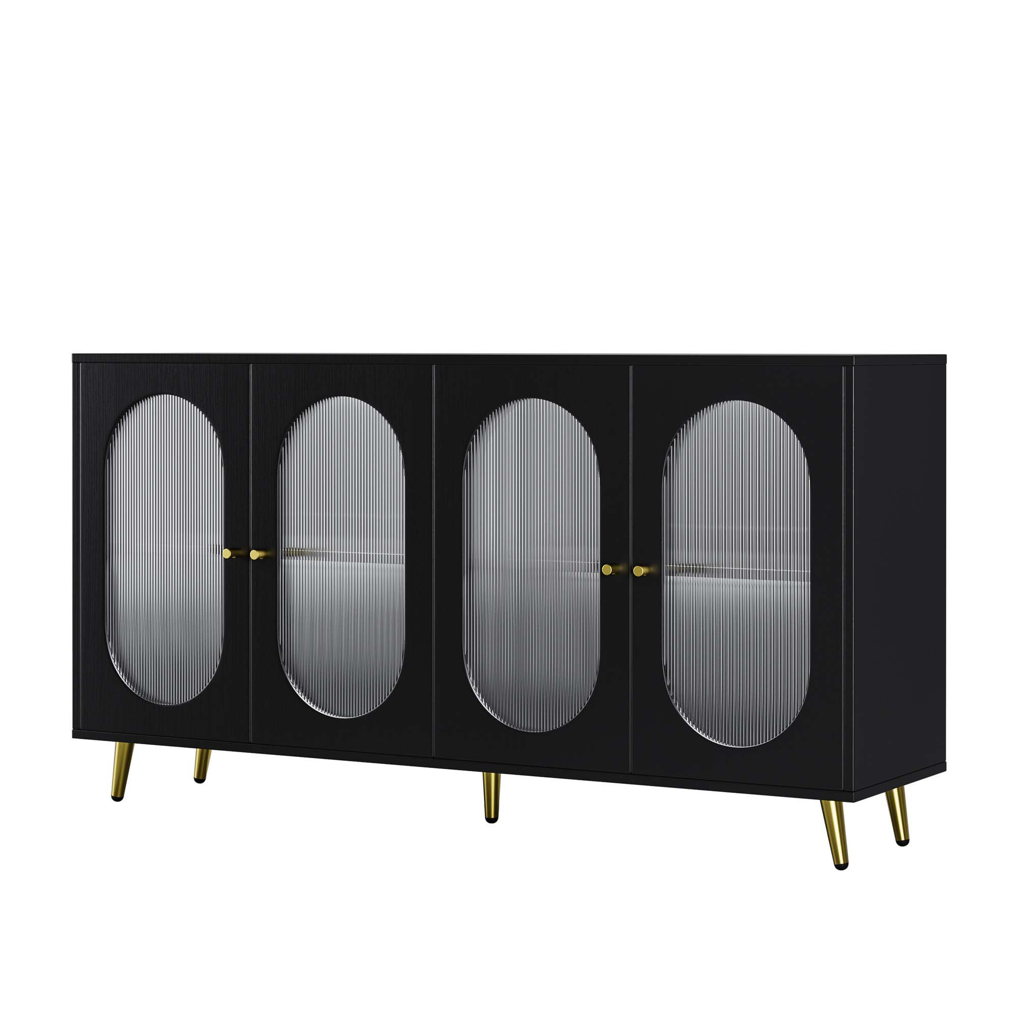 Mercer41 Modern Accent Sideboard Cabinet With Acrylic Doors ...