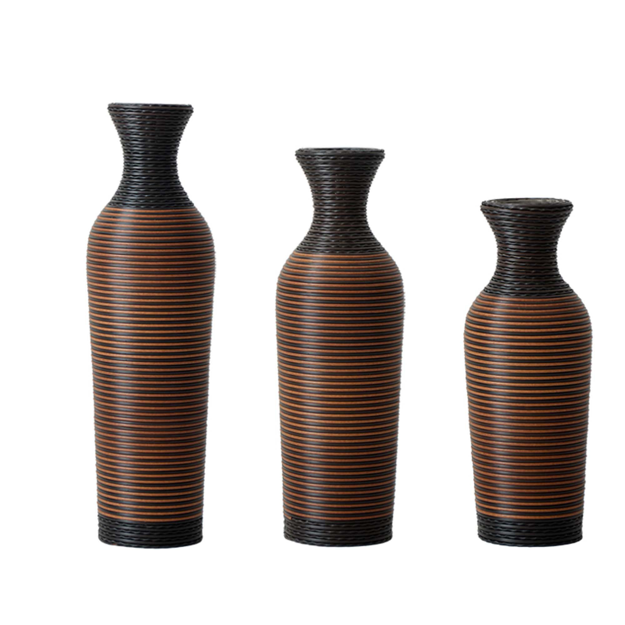 Bayou Breeze Set Of 3 Classic Decorative Floor Desktop Vase, High ...
