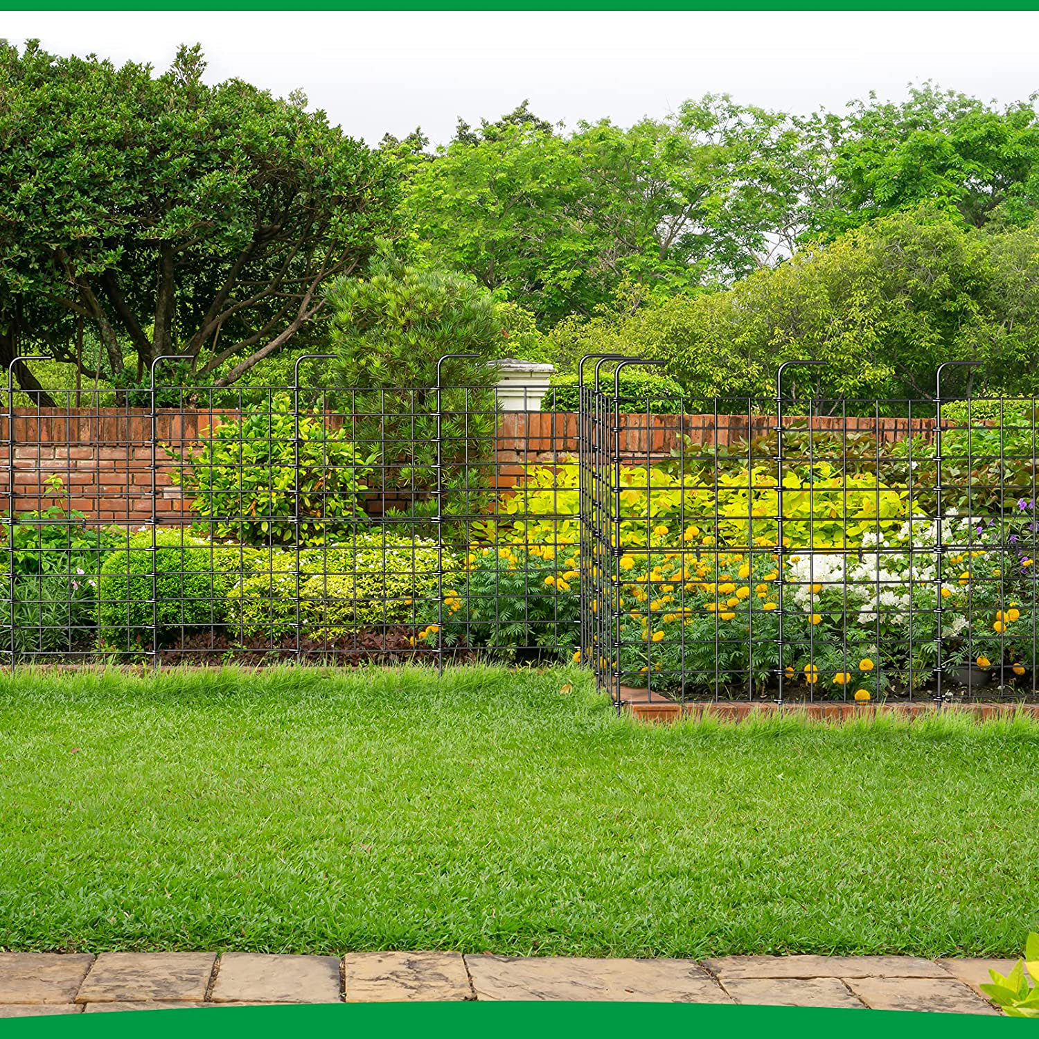 Haitral 12 in. H x 18 in. W Metal Fencing & Reviews | Wayfair