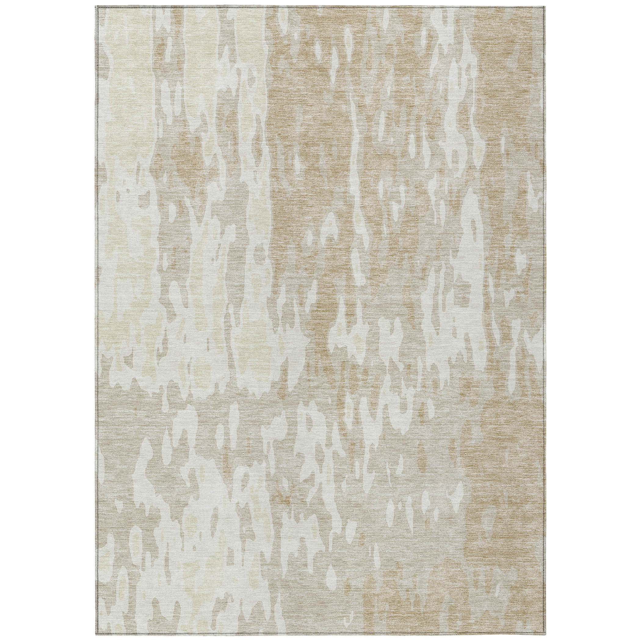 Hokku Designs Llewellyn 10' X 14' Beige And Ivory Abstract Washable ...