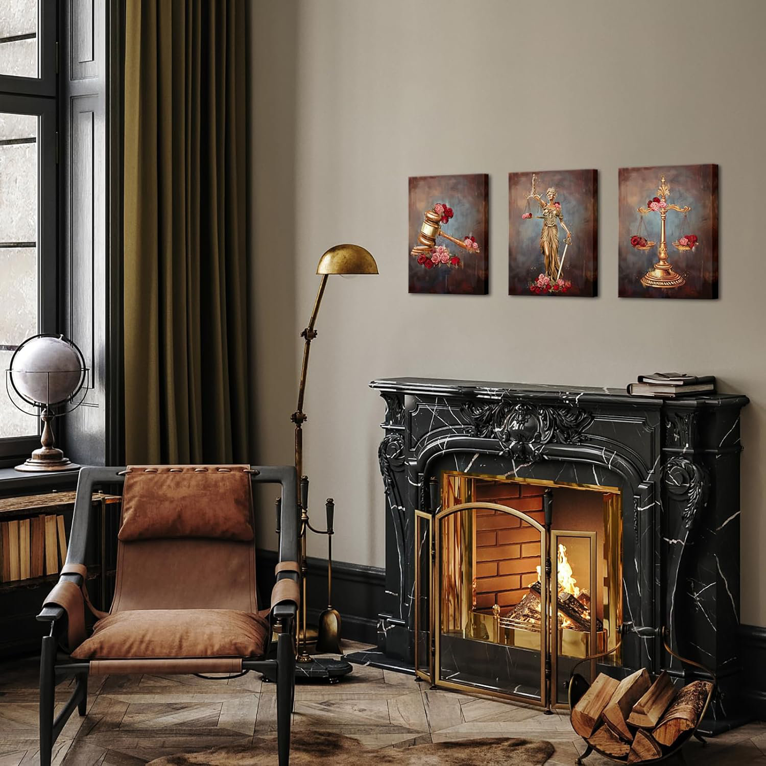 House of Hampton® 3 Piece Vintage Legal Canvas Wall Art Law Firm Scales ...