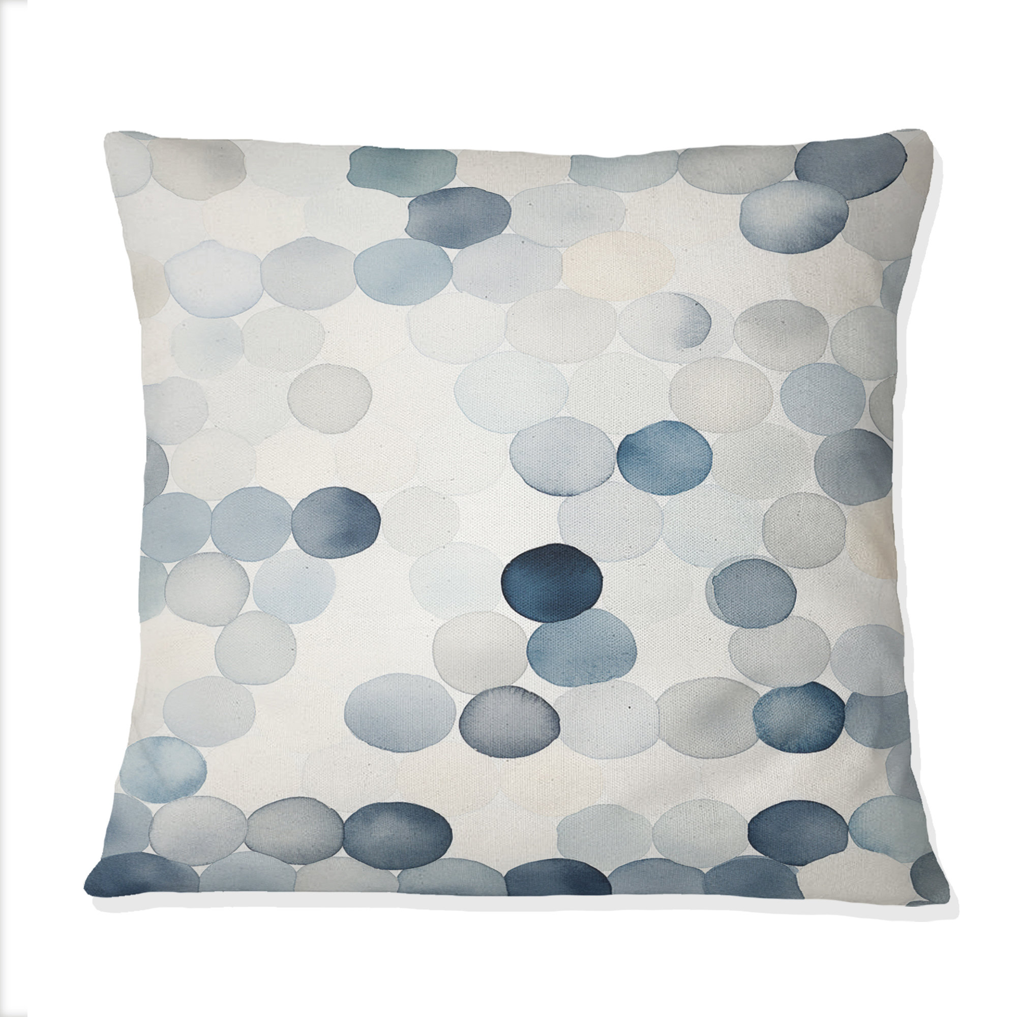 Design Art Circle Matrix Watercolor In Faded Retro Blue I - Abstract ...