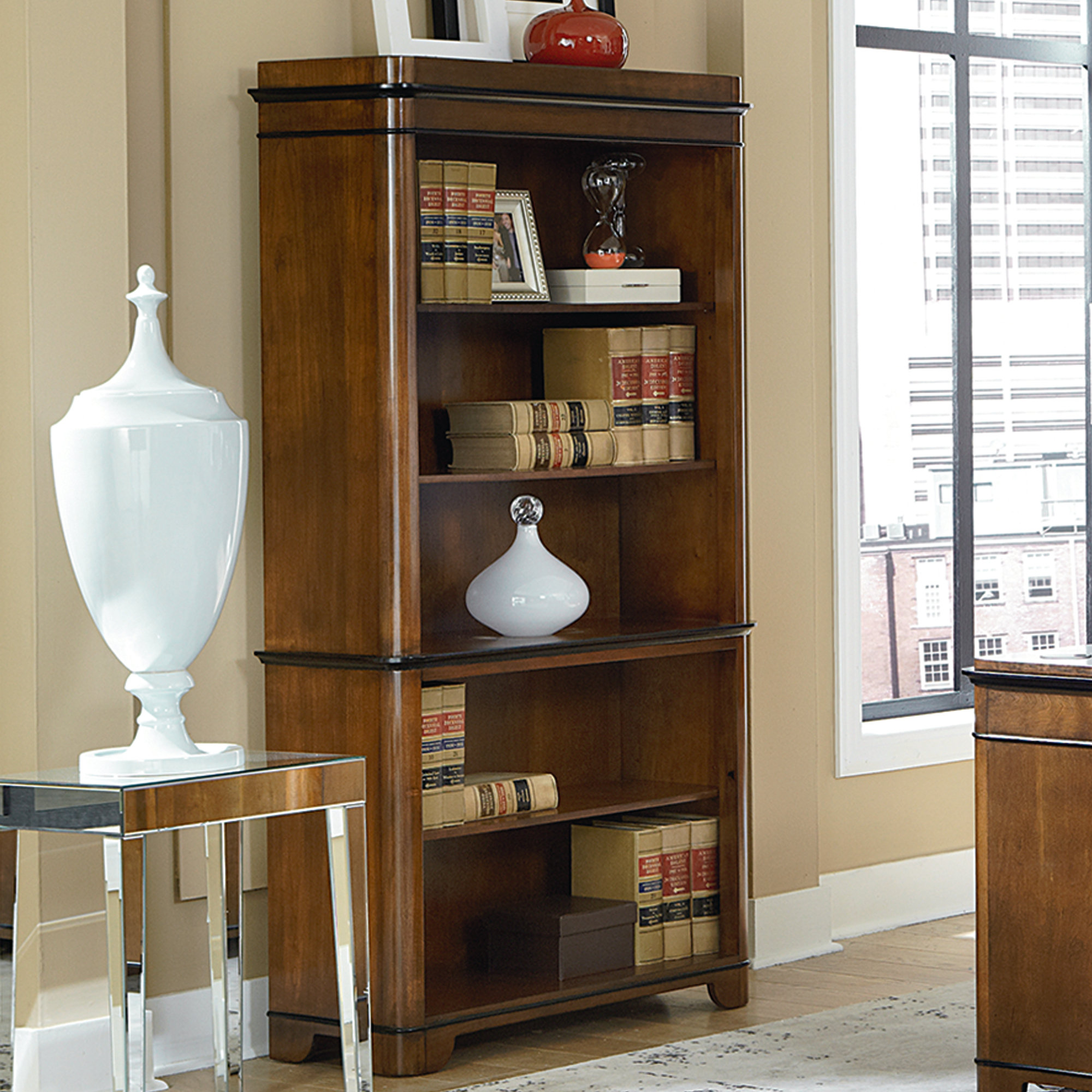 Birch Lane™ Alder 76" H x 37.5" W Solid Wood Standard Bookcase ...