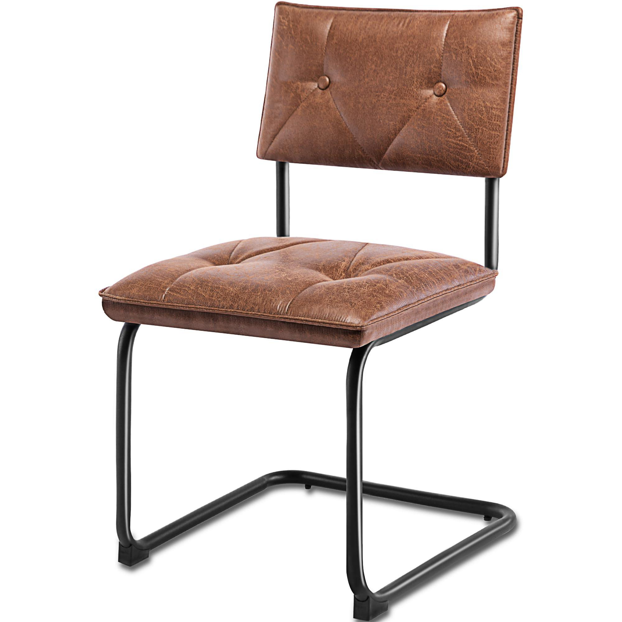 17 Stories Vintage Suede Dining Chair Set - Mid Century Design with ...