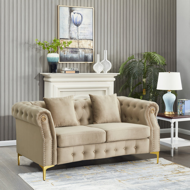 House of Hampton® Frotten 65'' Velvet Loveseat & Reviews | Wayfair