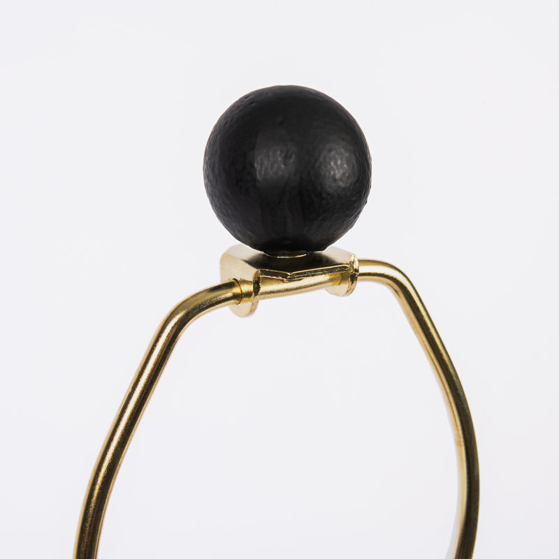 Ivy Bronx Abstract O Shaped Matte Black Metal Base Table Lamp (Set Of 2 ...