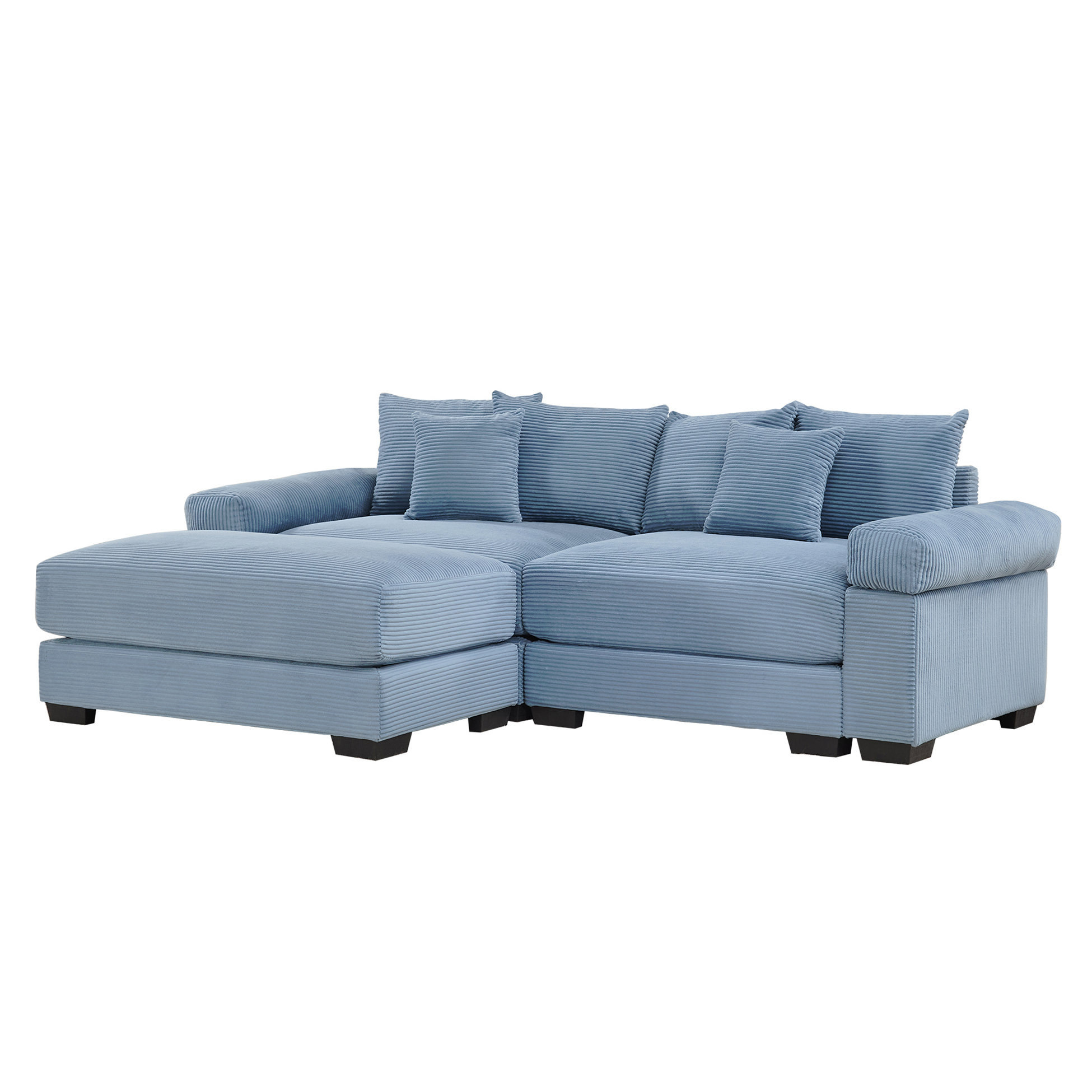 Latitude Run® Oversized Cloud Modular L-Shape Sectional Couch, Soft ...