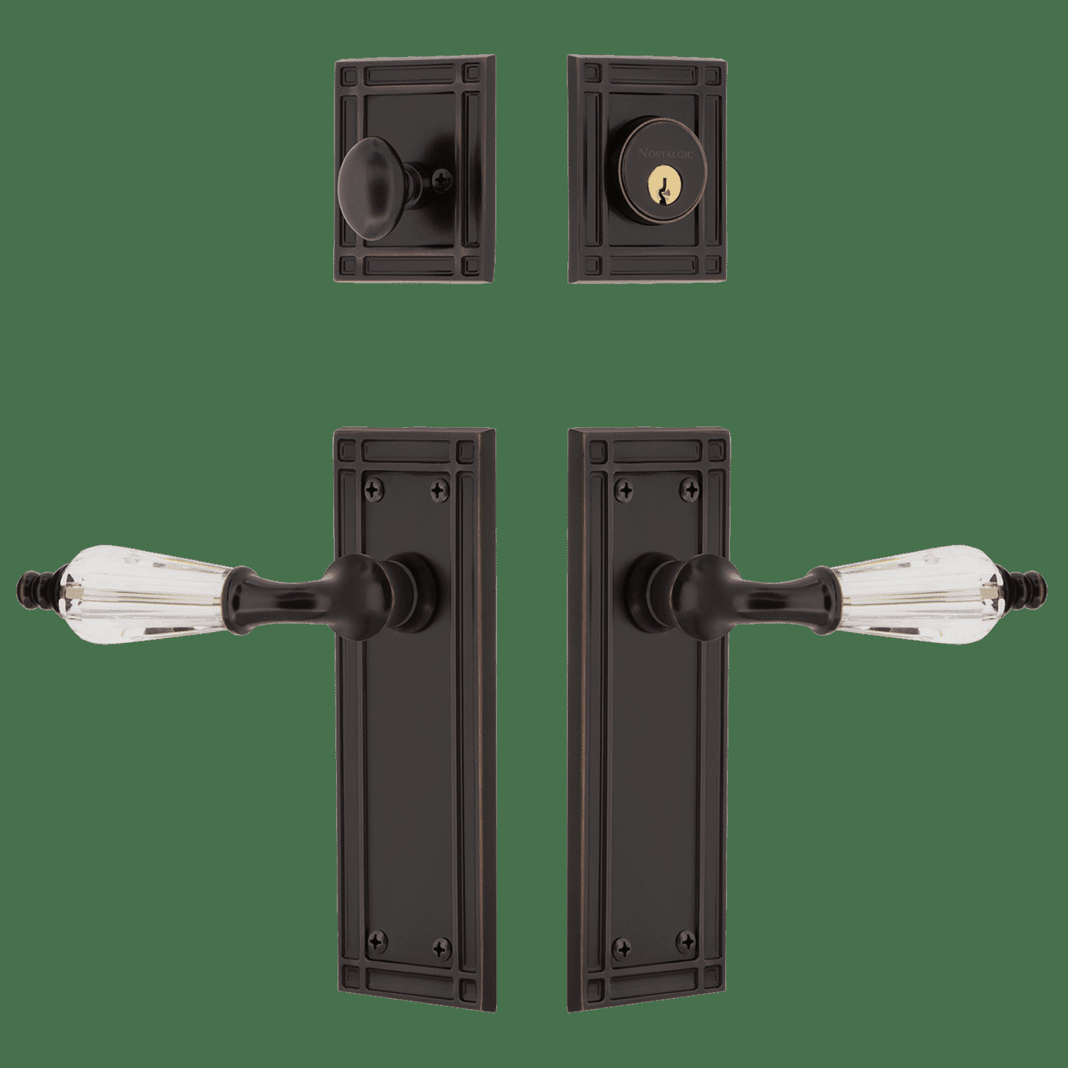 Nostalgic Warehouse Mission Entry Set with Parlour Crystal Lever | Wayfair