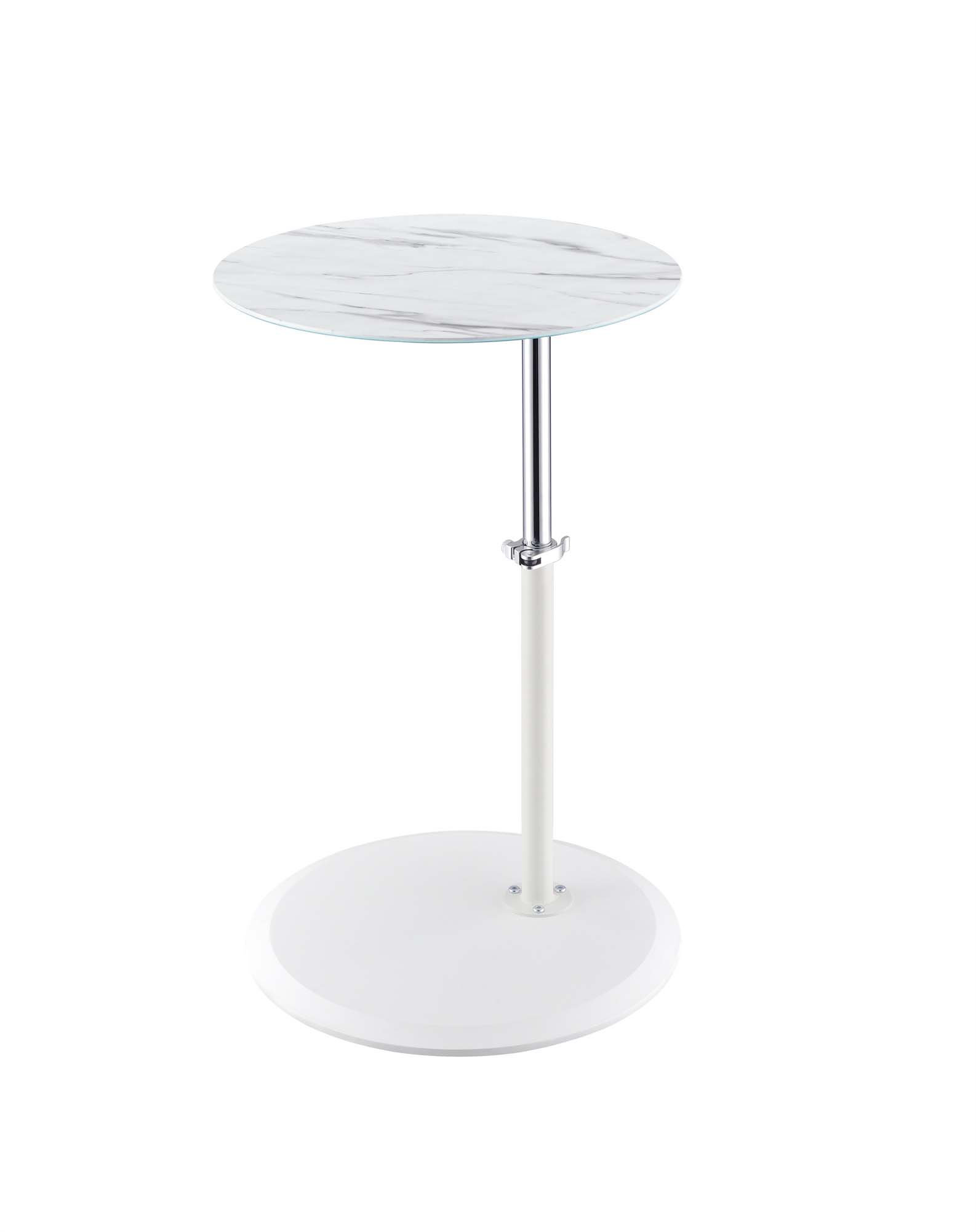 Wrought Studio™ Orbit End Table With Height Adjustable Marble Textutop ...