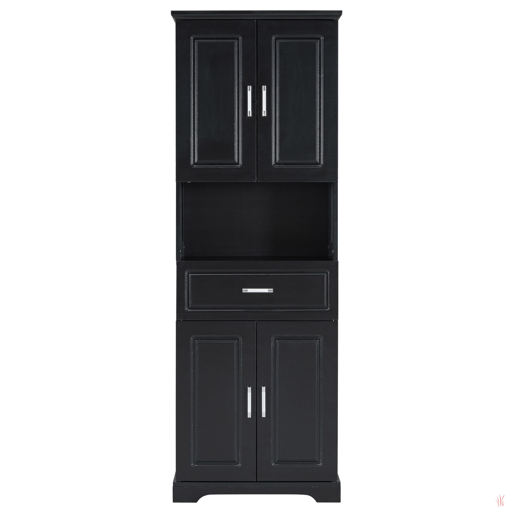 Winston Porter Tall Bathroom Cabinet With Four Doors, Large Storage ...