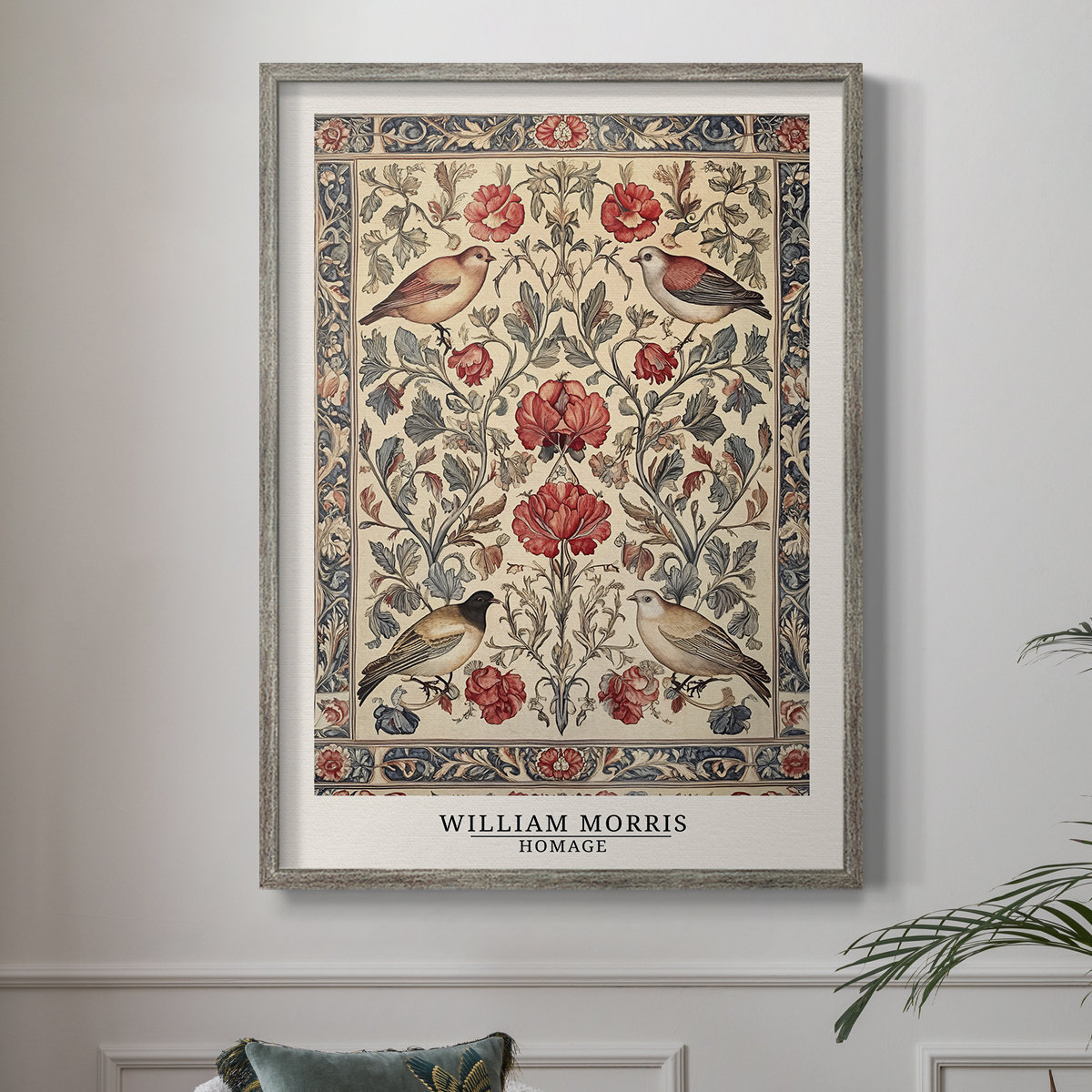 Darby Home Co WM MORRIS Series CCXIV Framed Print - Solid Wood | Wayfair