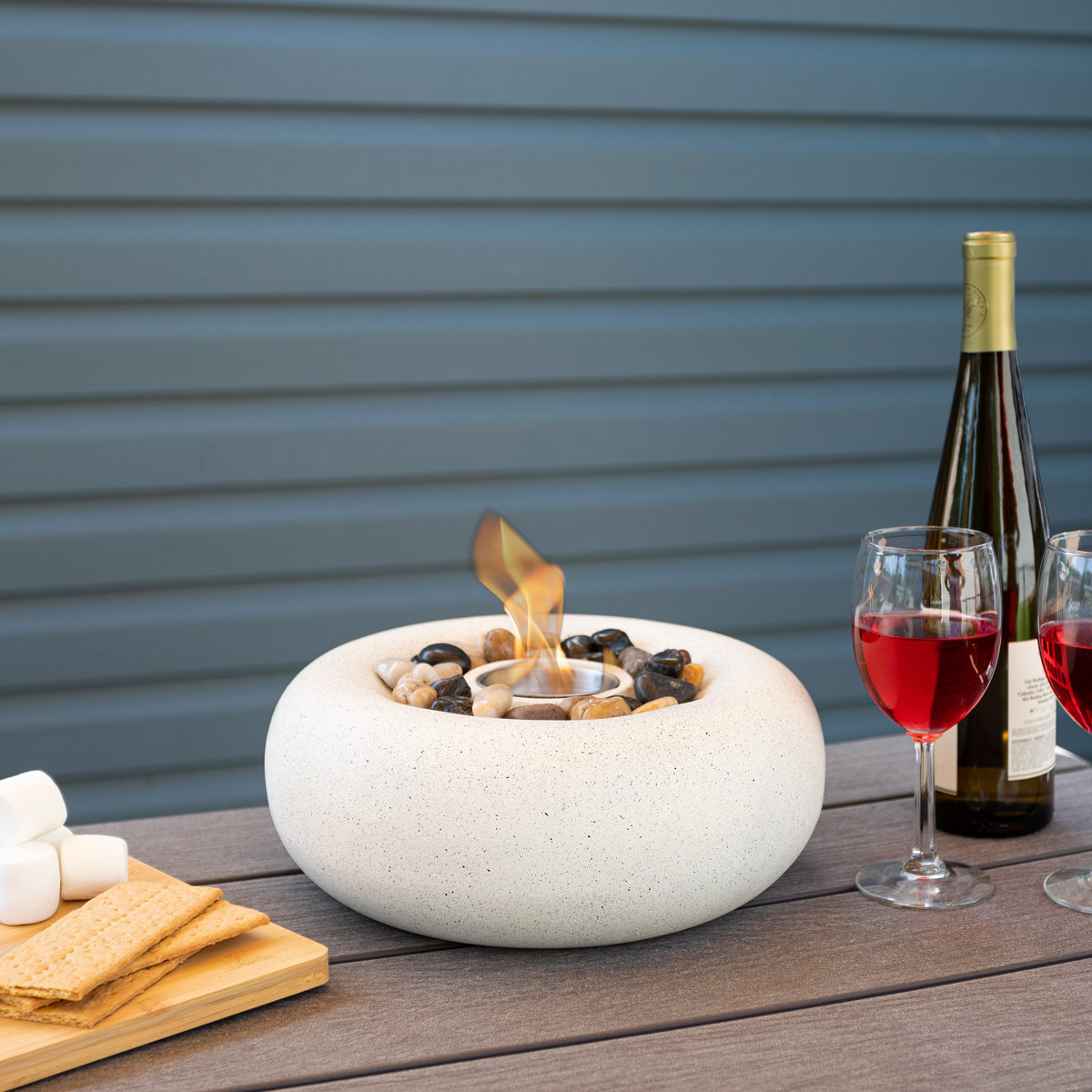 Orren Ellis Akylah Tabletop Fire Pit - Bioethanol or Rubbing Alcohol ...