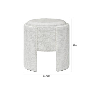 17 Stories 40cm Chenille Round Dressing Table Stool for Bedroom ...