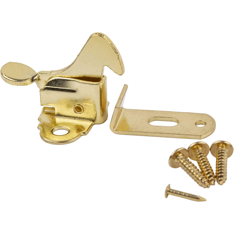 UNIQANTIQ HARDWARE SUPPLY Brass Plated Spring Action Elbow Door Catch ...