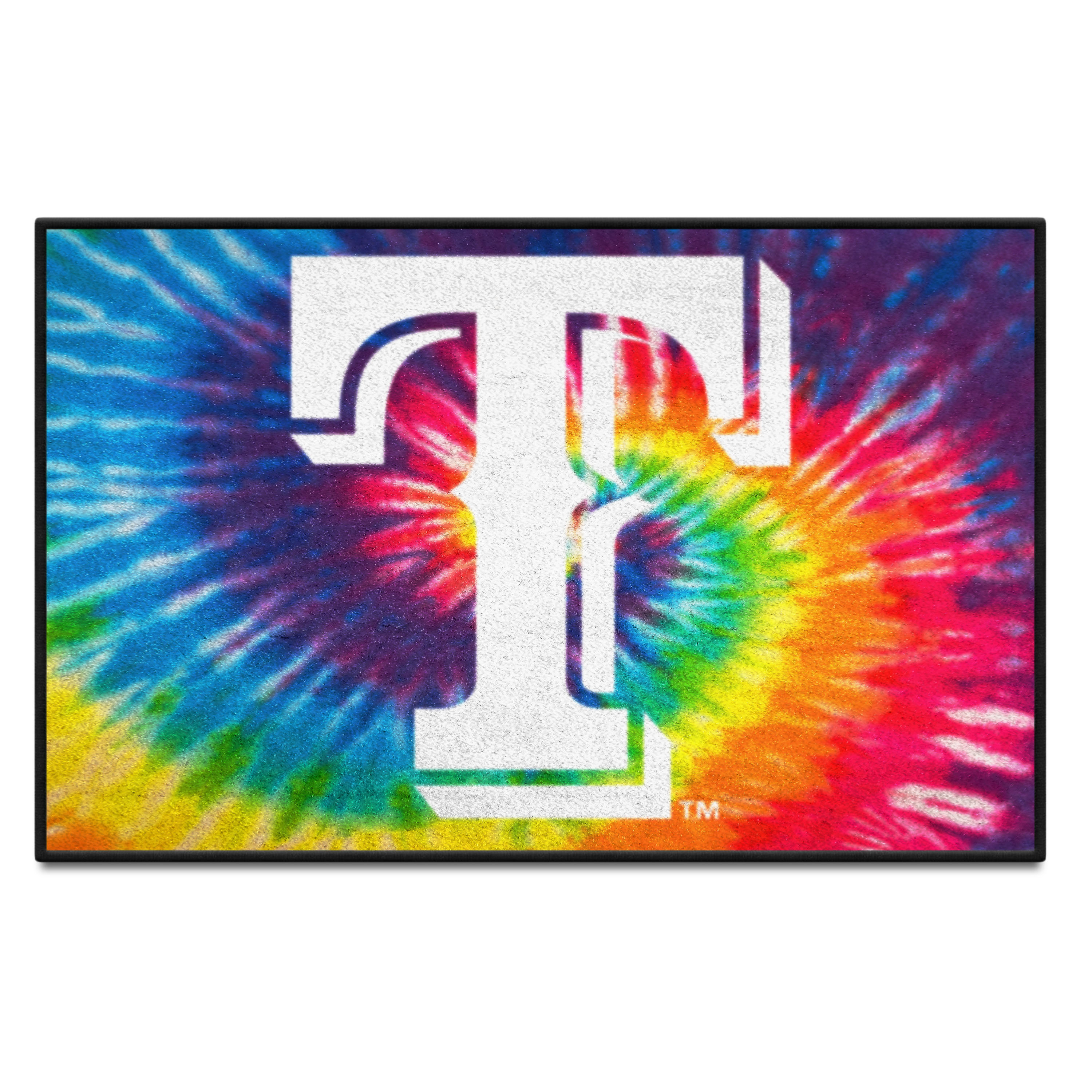 FANMATS Texas Rangers_Texas Rangers Tie Dye Starter Mat Accent Rug ...
