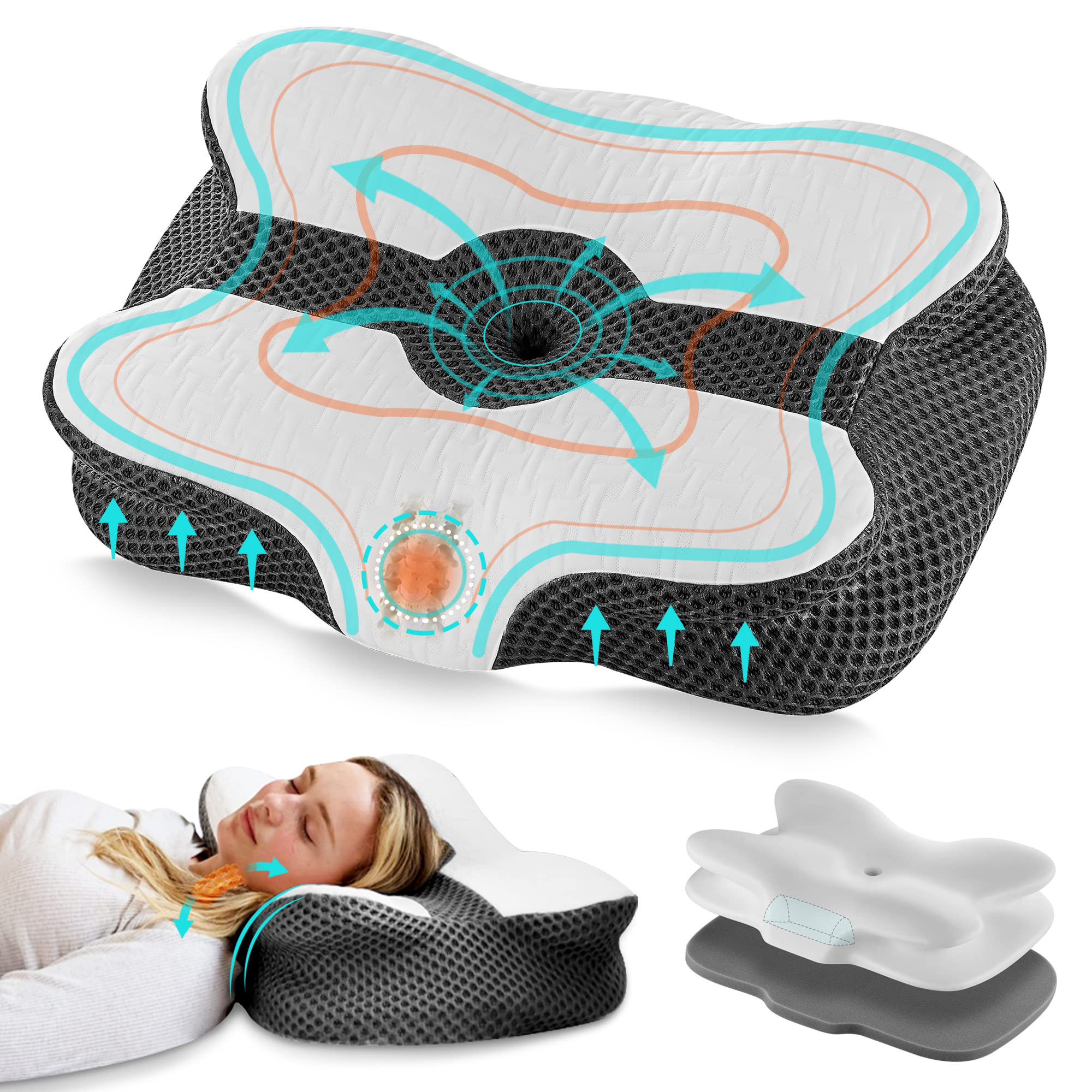 Elviros Cervical Contour Memory Foam Pillow | Wayfair
