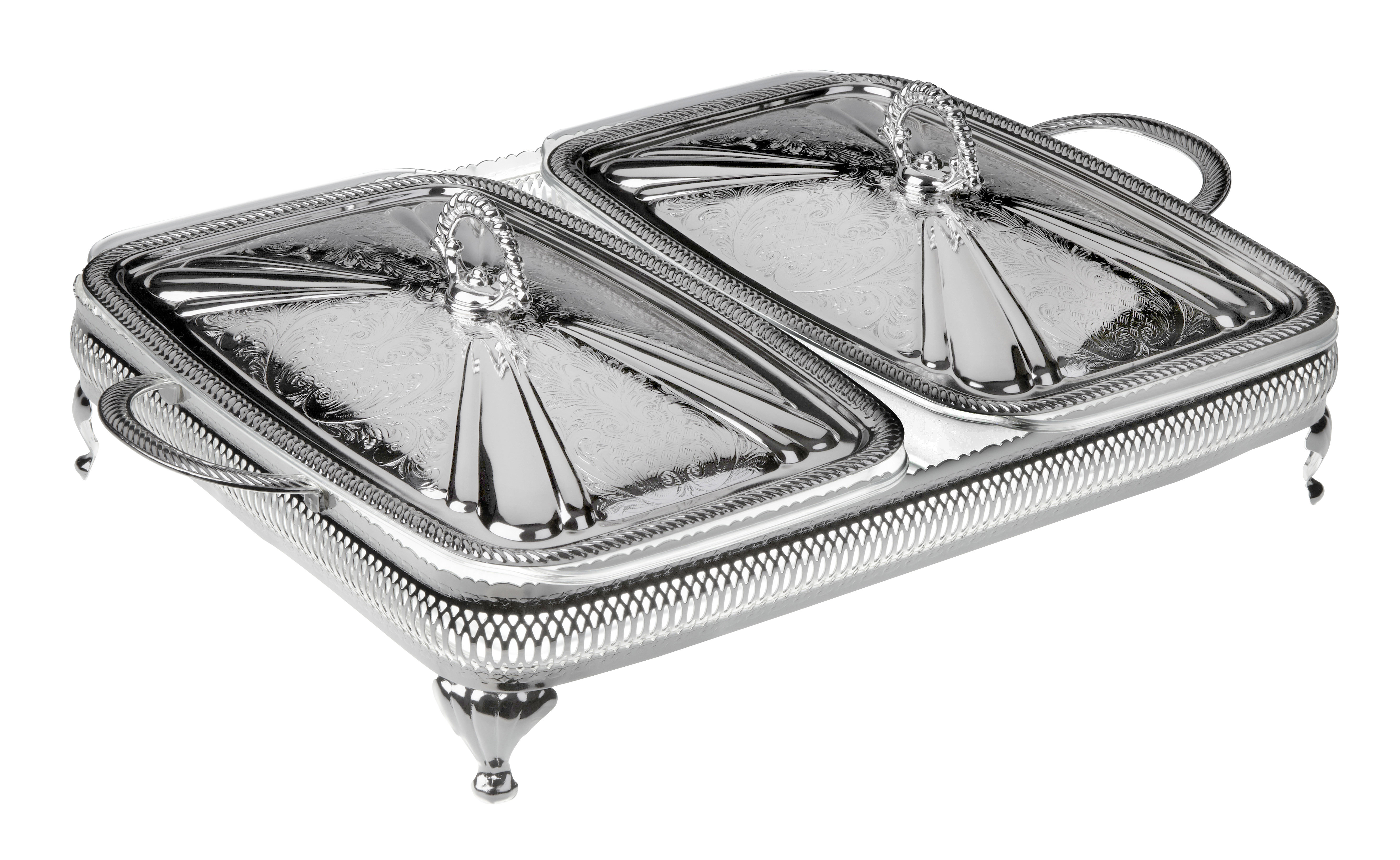 Corbell Silver Company Queen Anne 1.85 qt Rectangular with Lid ...