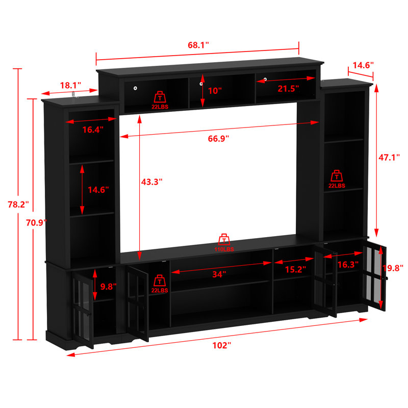 Latitude Run® Mayge Entertainment Center for TVs up to 65" & Reviews ...