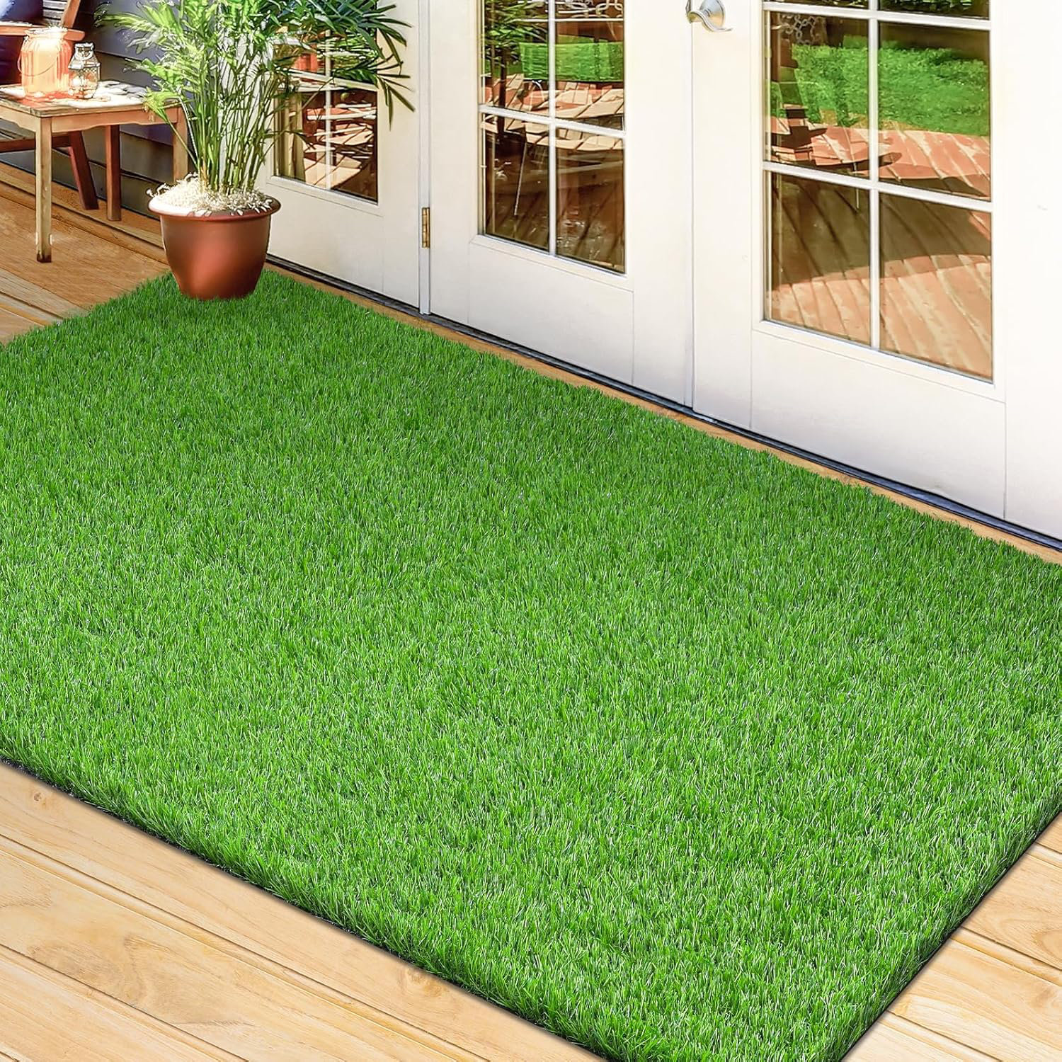 G & R PLUMBING ENTERPRISES, INC. Artificial Turf Rug, 3x5 Ft Realistic ...