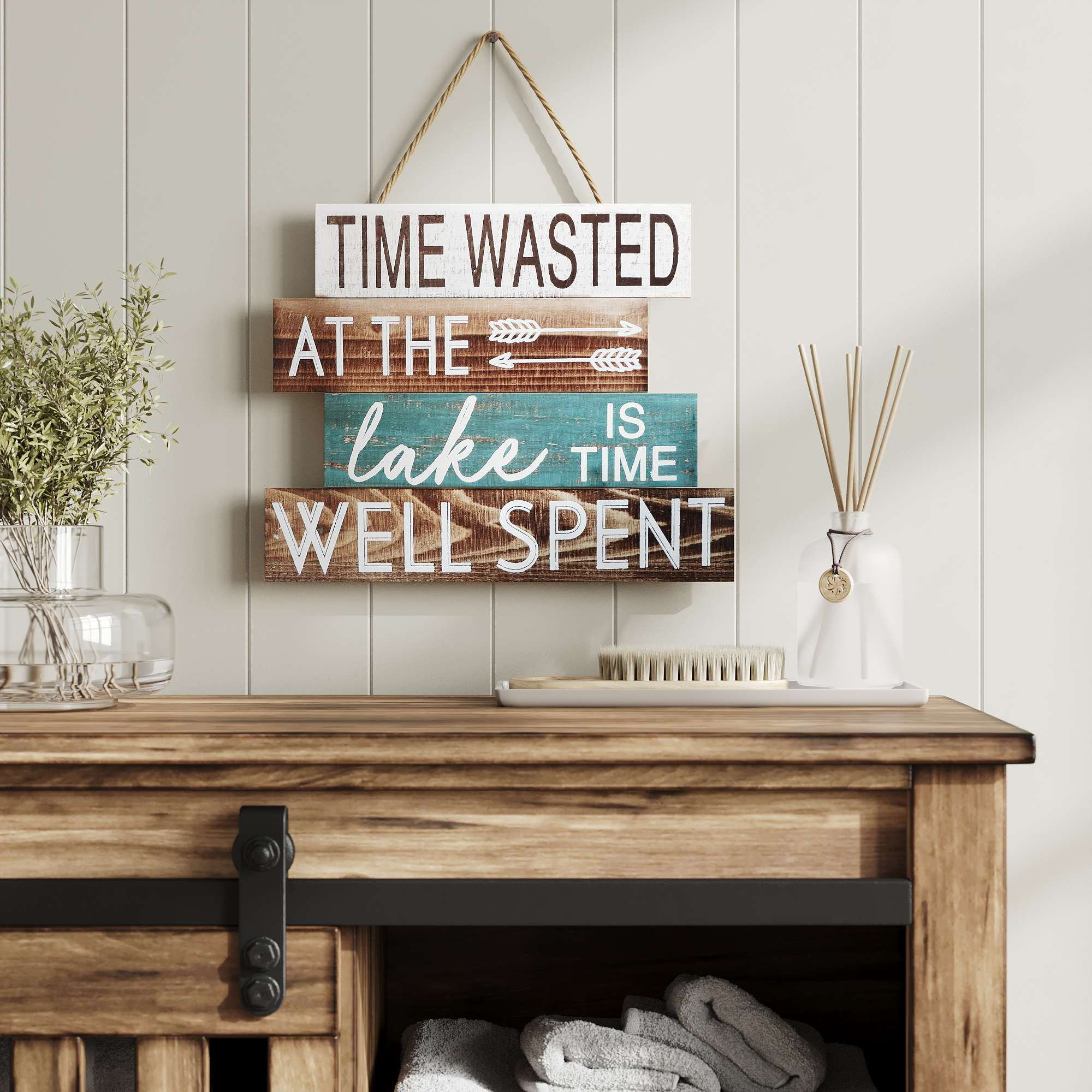 Loon Peak Time Wasted at the Lake is Time Well Spent Wall Décor ...