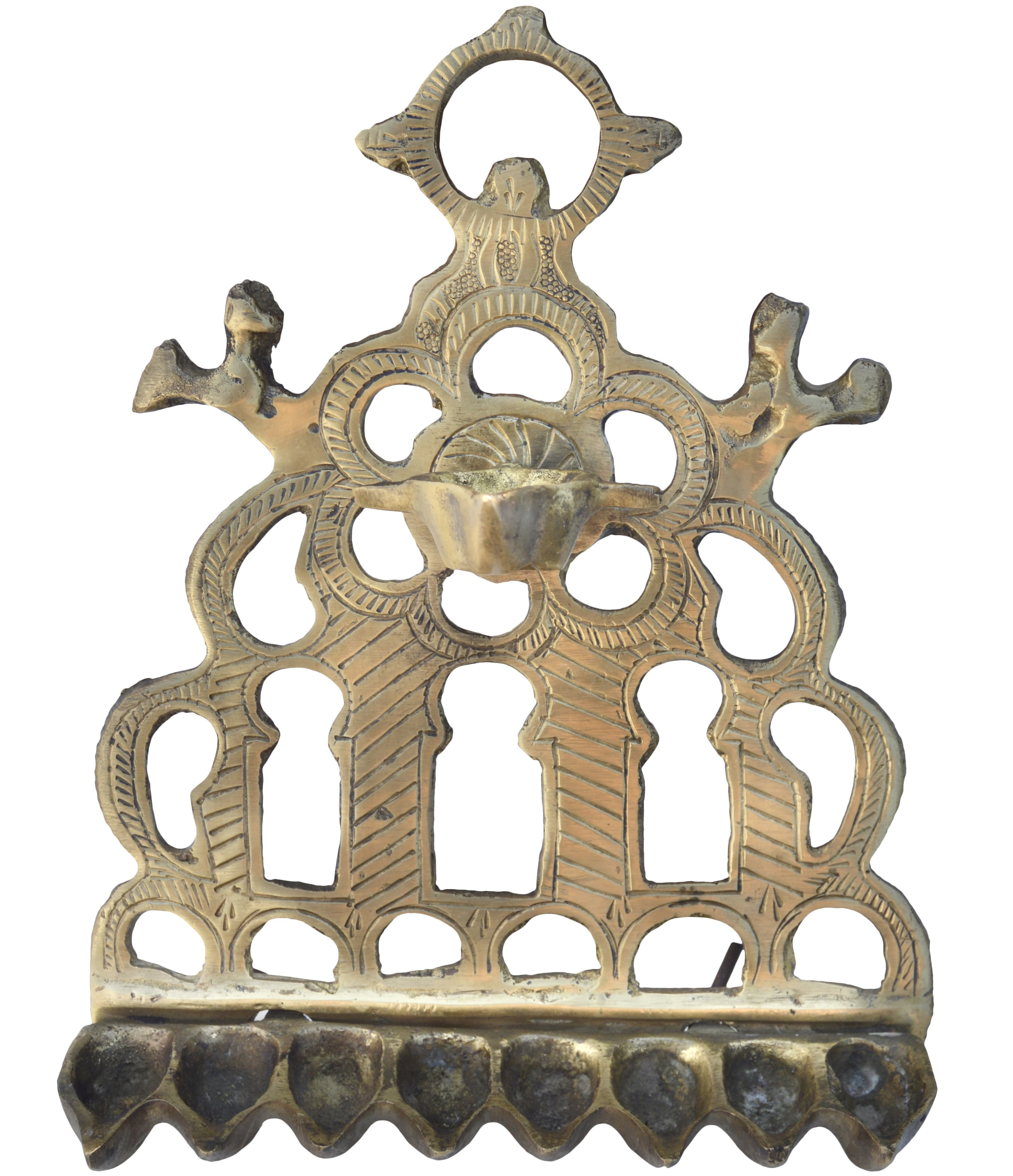 The Moroccan Room Hand-Engraved Moroccan Judaical Menorah Wall Décor ...
