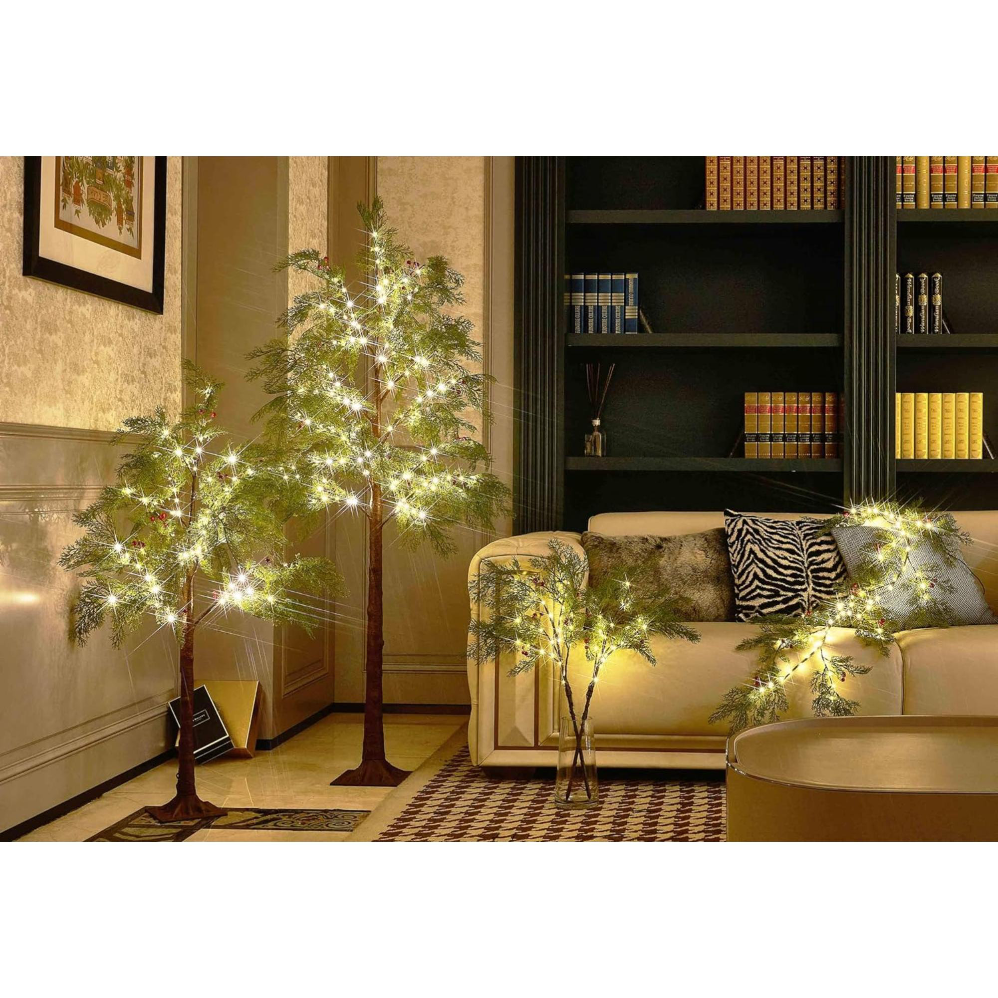 The Holiday Aisle® LED Cadar Tree 4FT 90L Warm White Fairy Lights ...