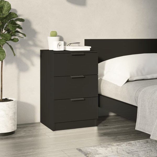 17 Stories Marcelous 3 Drawer Bedside Table | Wayfair.co.uk