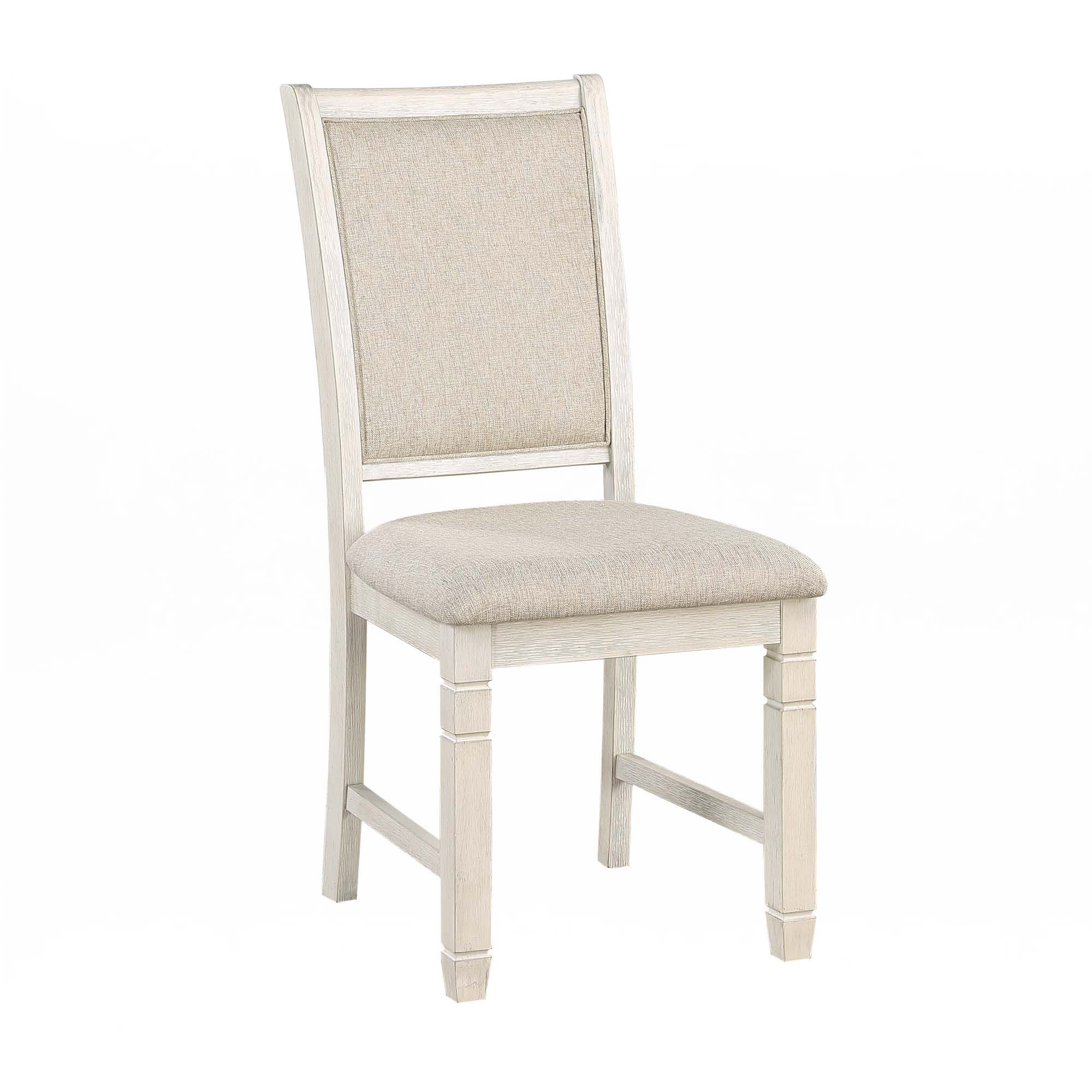 One Allium Way® Wooden Side Chairs 2Pcs Set Textured Fabric Upholstered ...