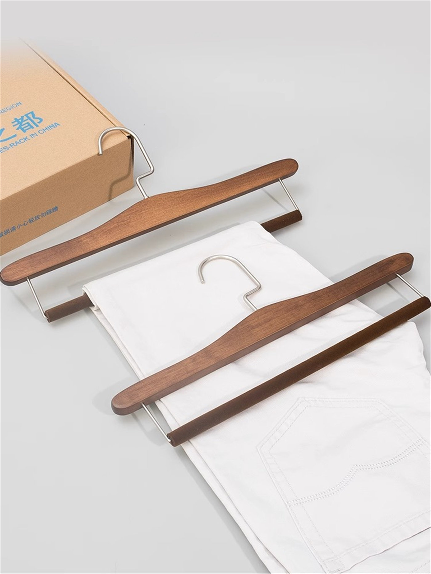 Rebrilliant Solid wood pants rack | Wayfair