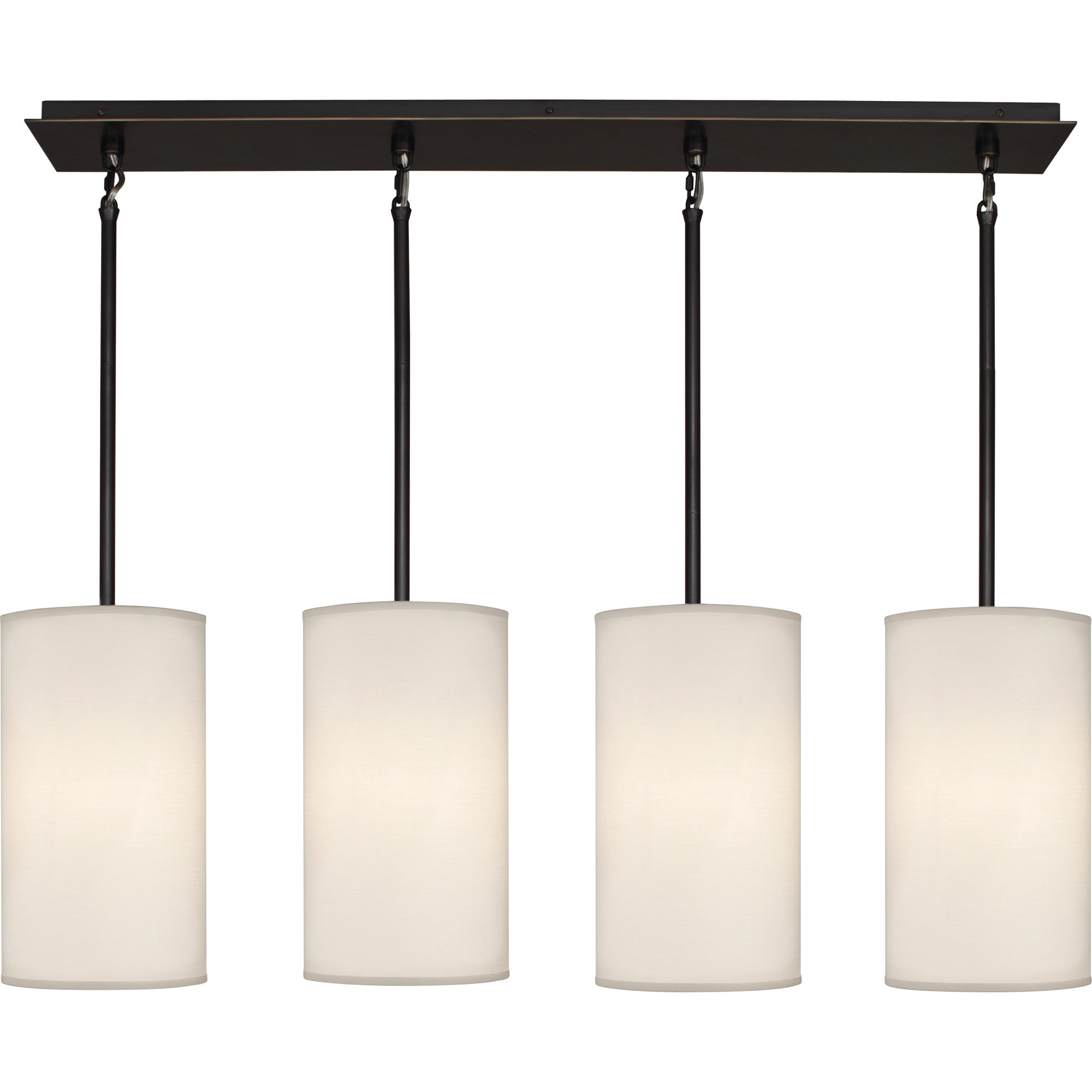 Everly Quinn Modern Deep Patina Bronze Chandelier With Ascot White ...