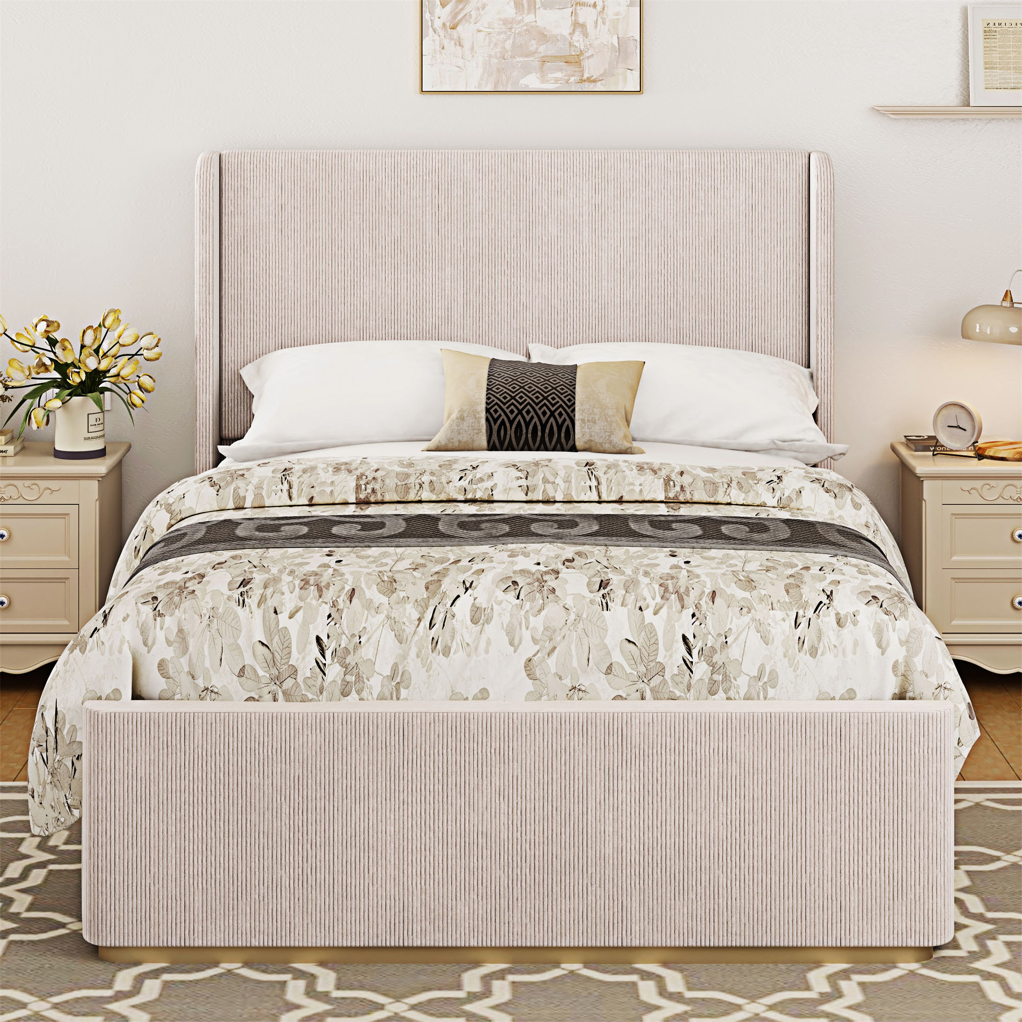 Union Rustic Modern Upholstered Bed Frame | Wayfair