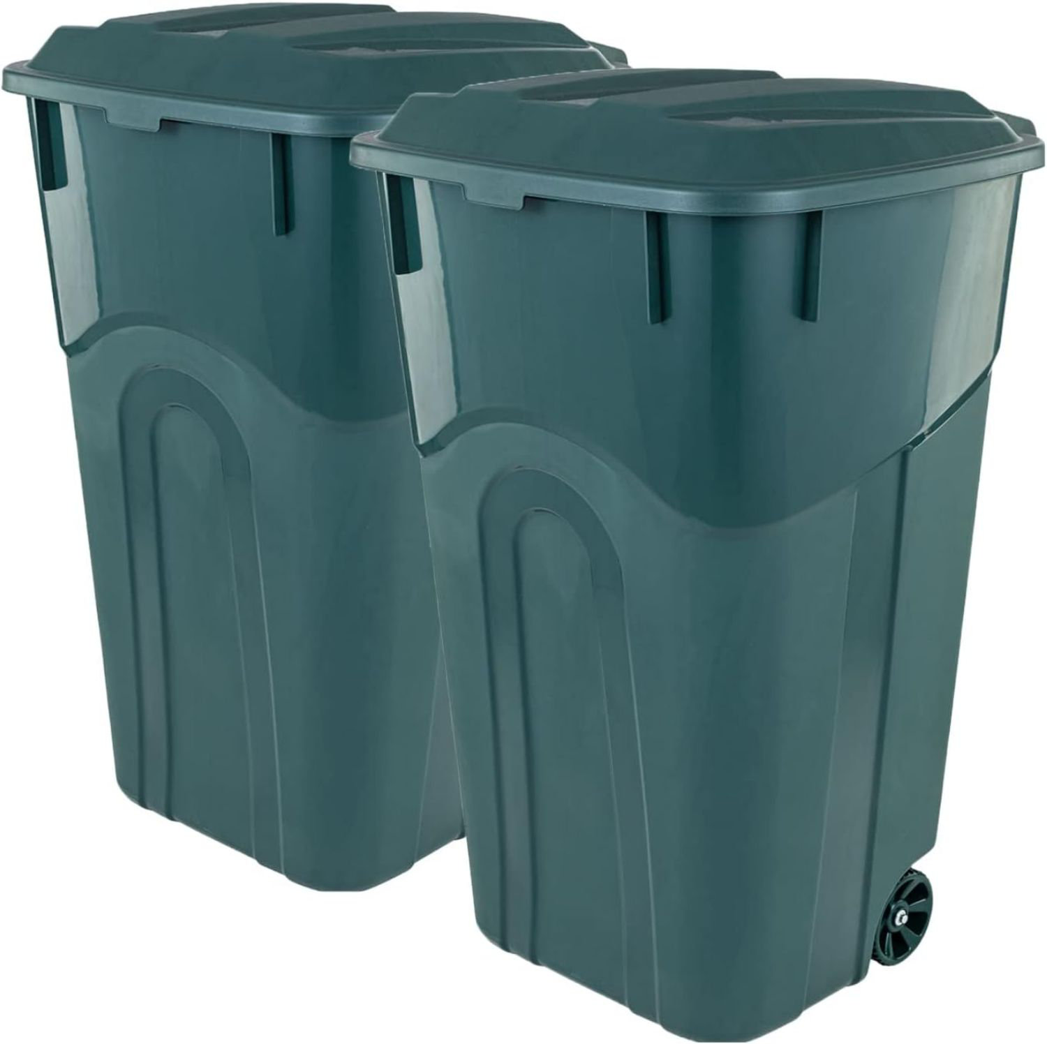Ameriwood 32 Gallon Wheeled Outdoor Garbage Can, 2 Pack - Wayfair Canada
