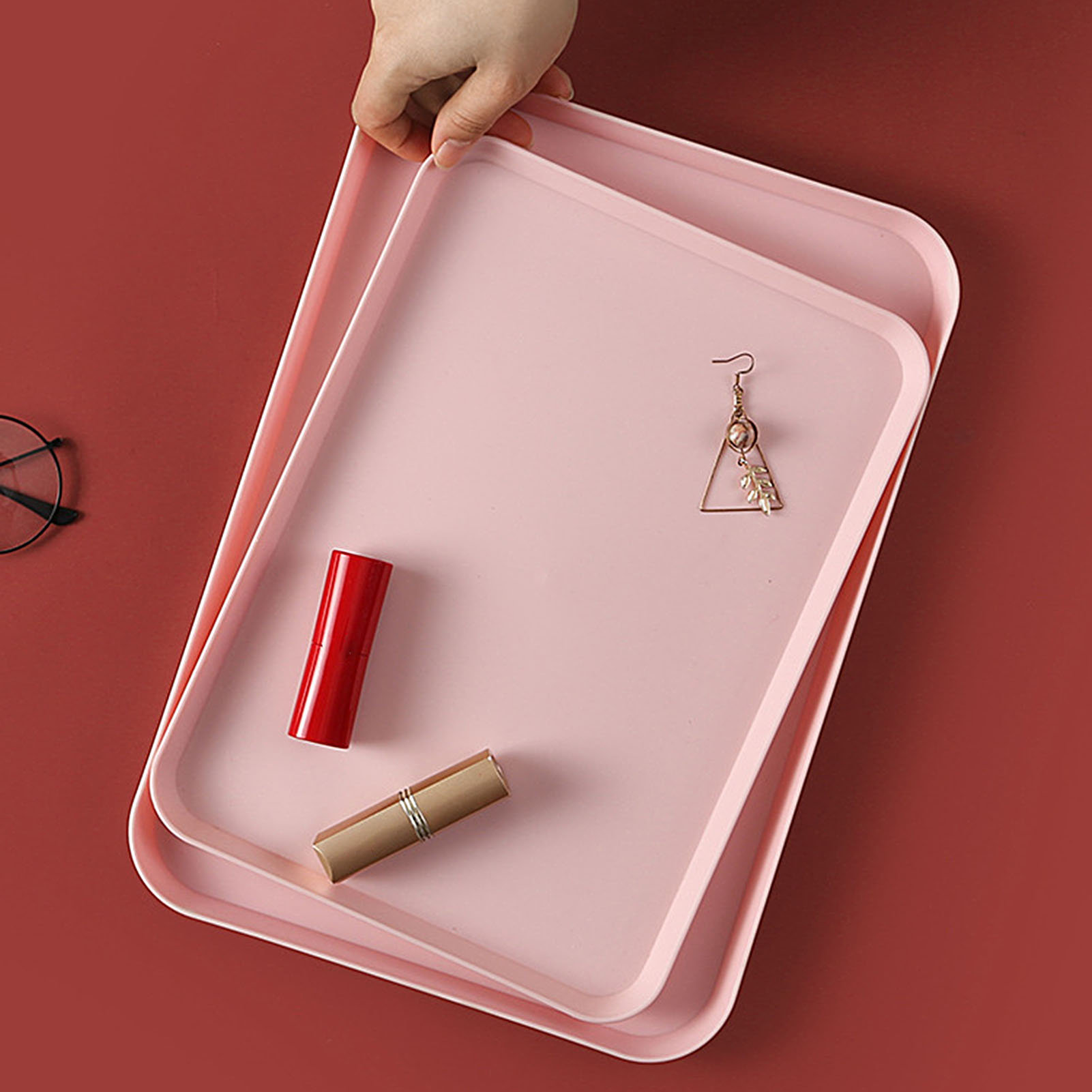 Ebern Designs (1/3PCS)Simple Serving Trays Nesting Breakfast Serving ...