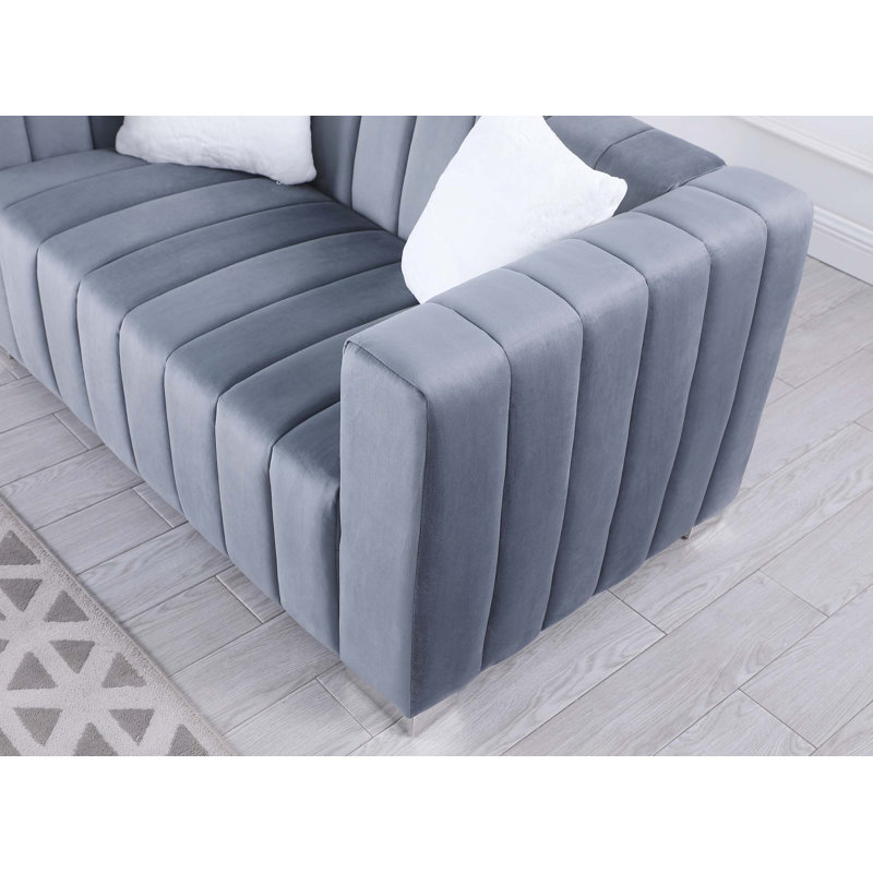 Hokku Designs Modern Chesterfield Upholstered Sofa | Wayfair