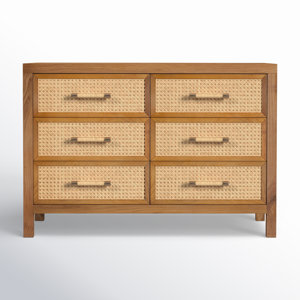 Butler Mesa Cane and Solid Wood 6-Drawer Dresser | Perigold