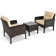 Winston Porter Bryella 3 Pcs Outdoor Patio Rattan Conversation Set With ...
